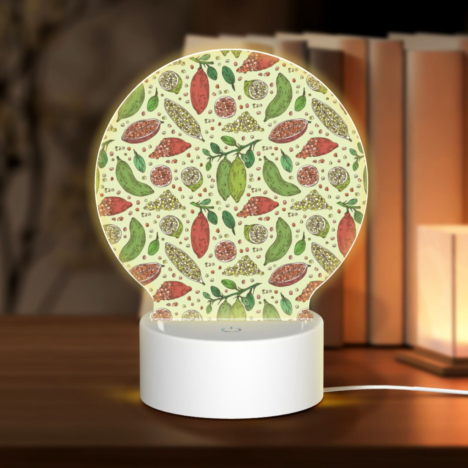 Pofeuu Finger Lime Fruits Print LED Christmas Night Light Lamp Base ...