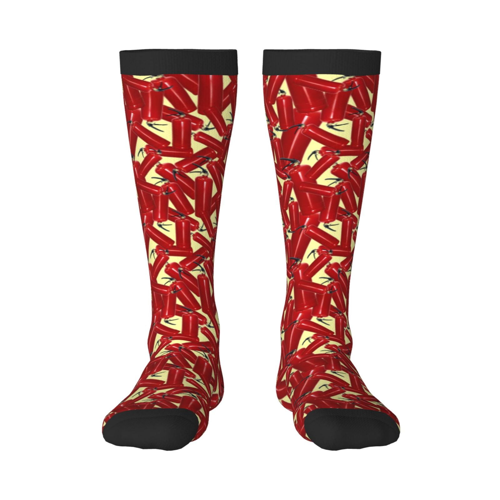 Pofeuu Fire Extinguisher Print Stockings, Adult Running Hiking Socks ...