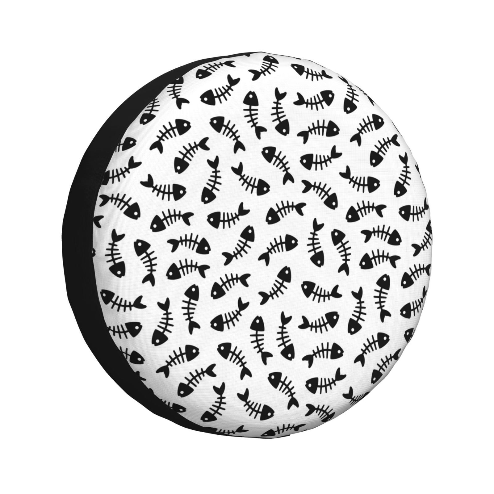Pofeuu Fish Bone Print Spare Tire Wheel Cover for Car Truck SUV Camper ...