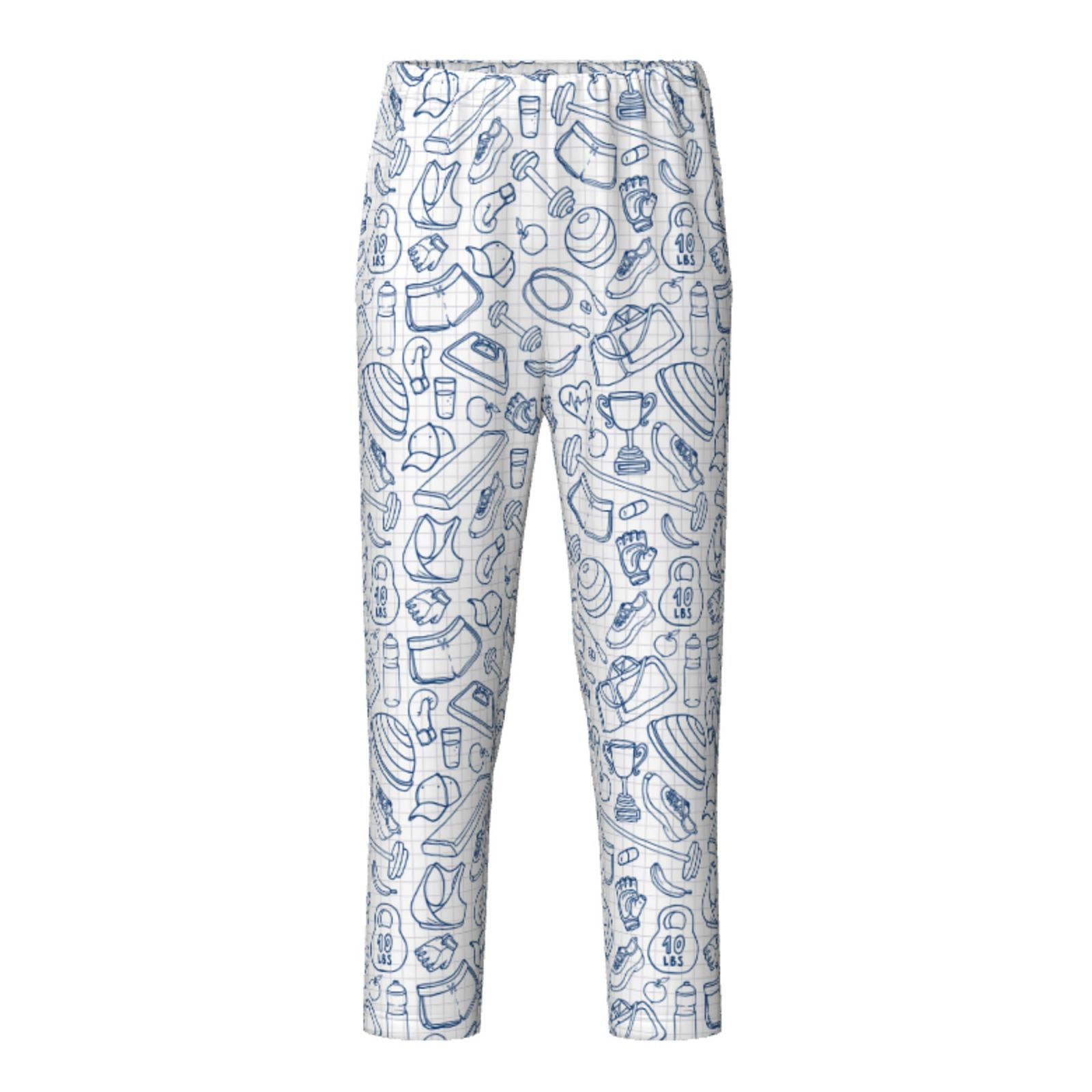 Pofeuu Fitness Guru Print Teenagers' Pajama Pants, Soft Lounge Pajama ...