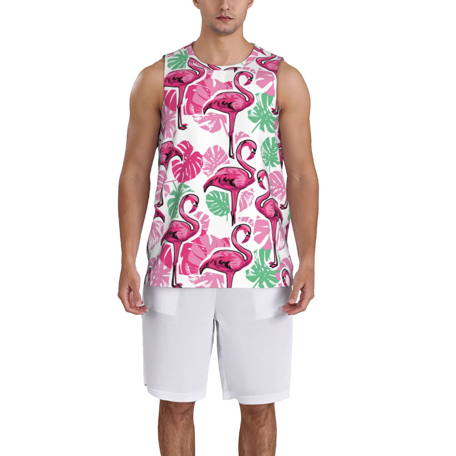 Pofeuu Flamingo Print Basketball Jersey, Shirts for Men Youth ...