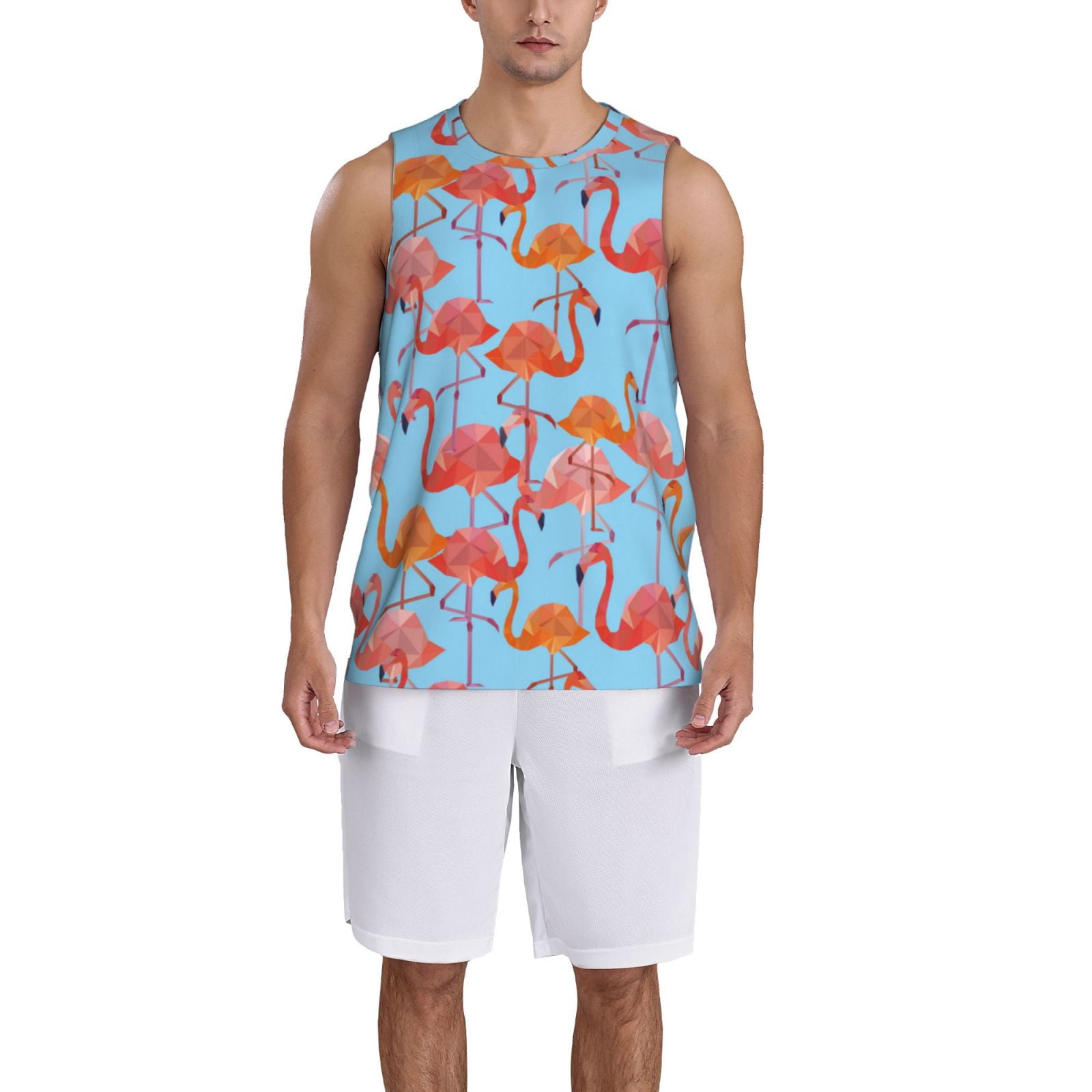 Pofeuu Flamingo Print Basketball Jersey, Shirts for Men Youth ...