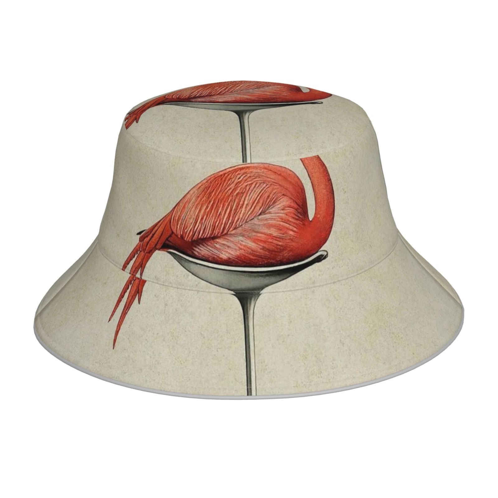 Pofeuu Flamingo Sitting On Chair Print Bucket Hat for Women Men ...
