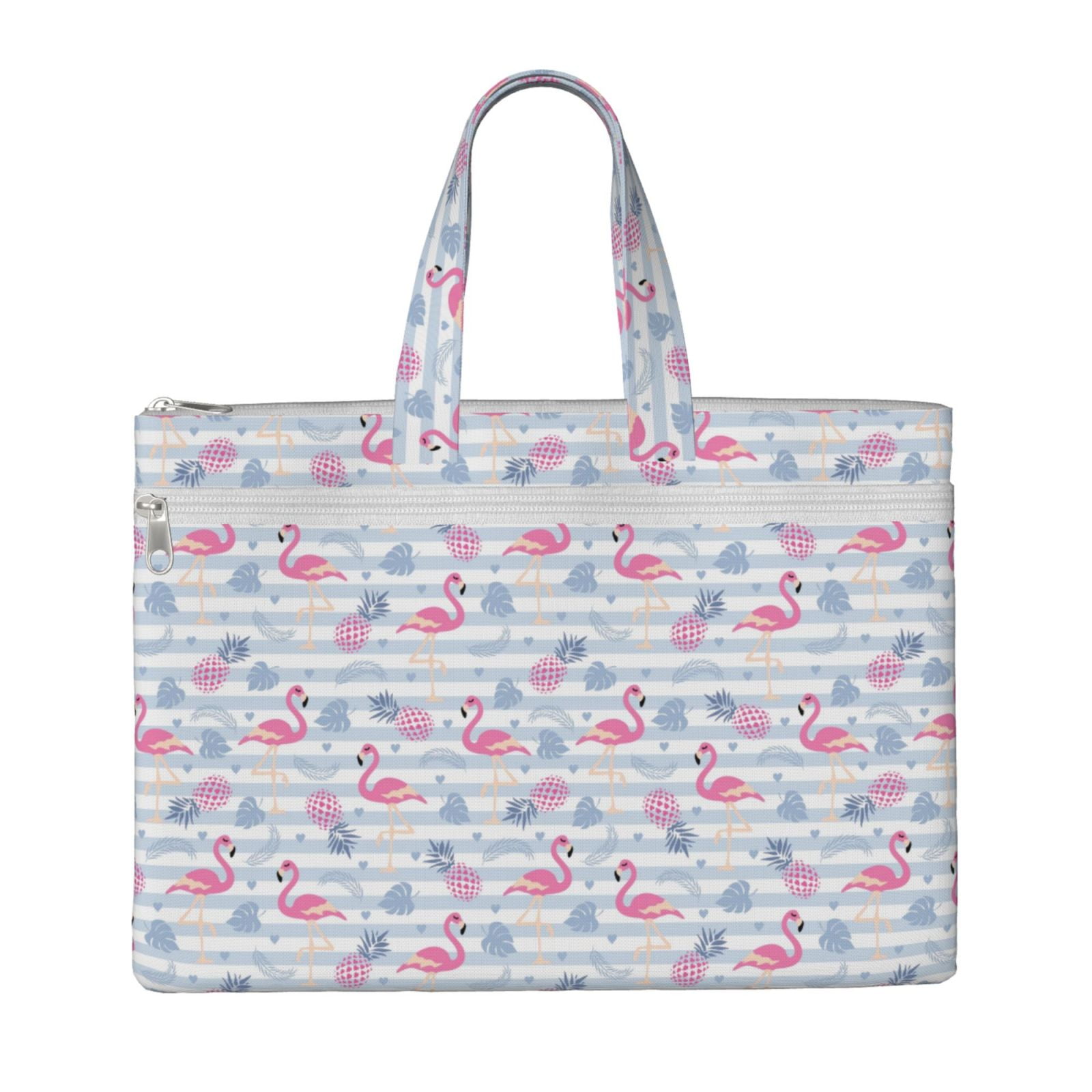 Pofeuu Flamingo and Pineapple Print Laptop Bag Carrying - Computer Bag ...