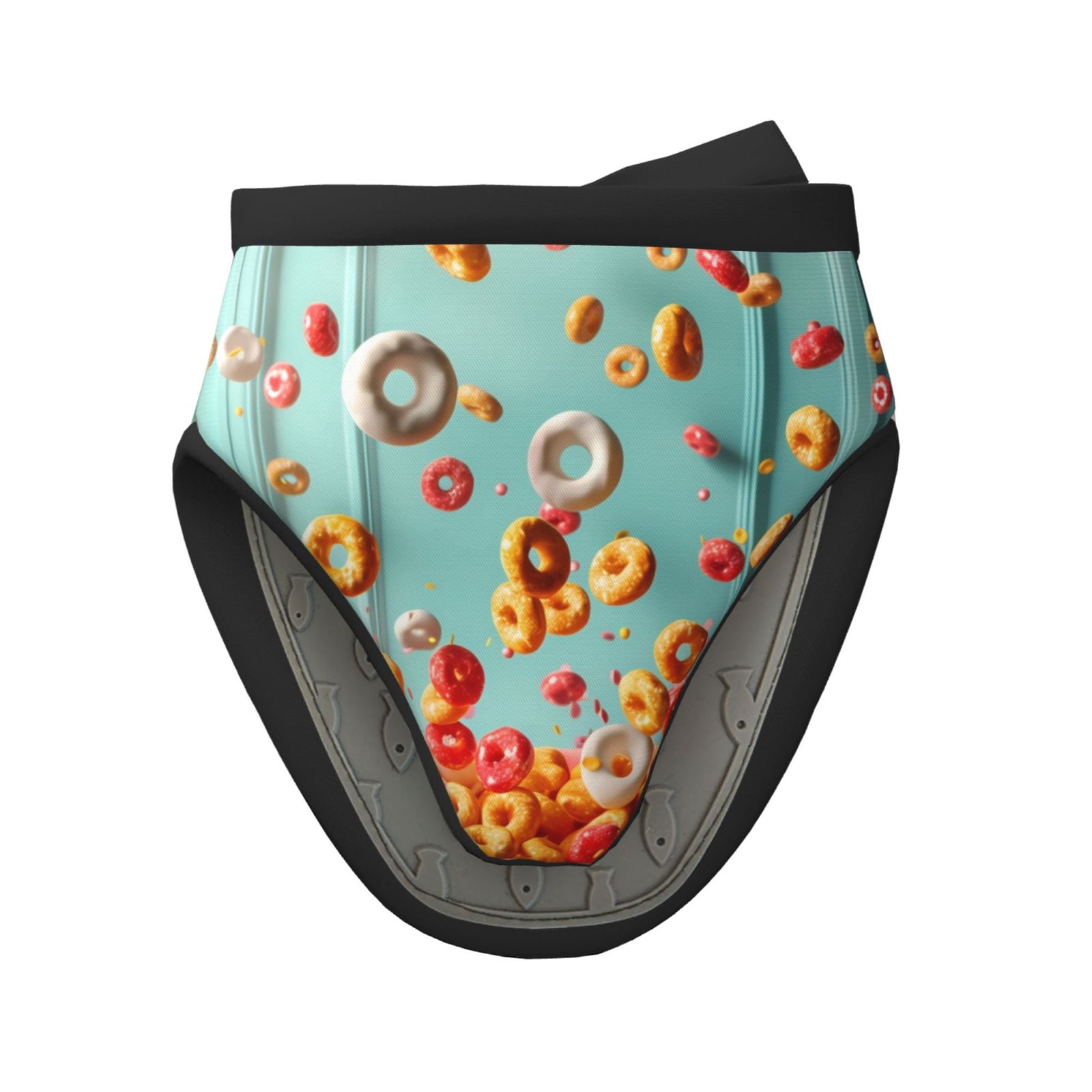 Pofeuu Floating Colorful Cereal Print Thickened Mini Silicone Oven ...