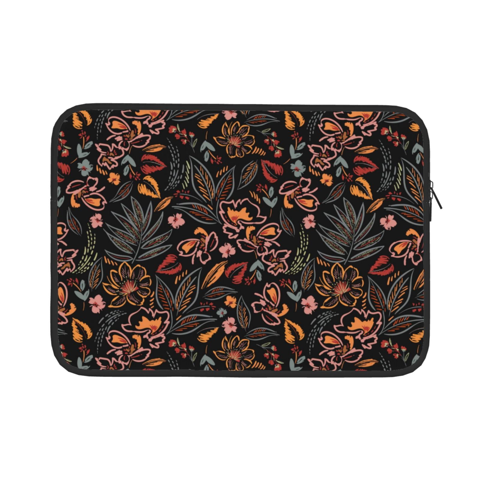 Pofeuu Floral Print Laptop Carrying Case,13-15-Inch Laptop and Tablet, Sleek Design, Durable and ...