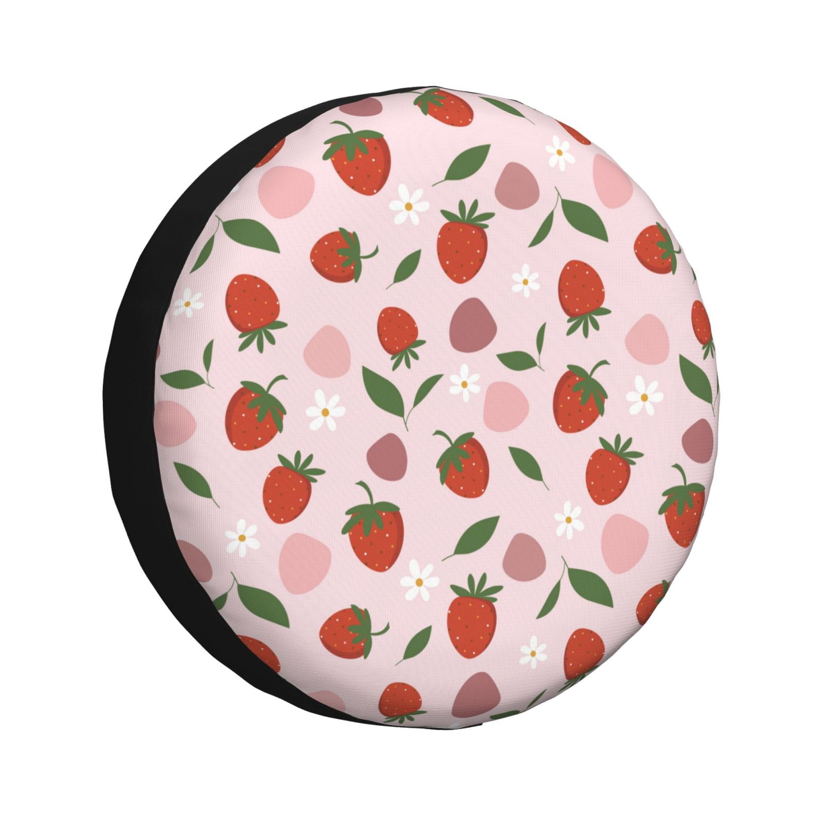 Pofeuu Floral Strawberr Print Spare Tire Wheel Cover for Car Truck SUV ...