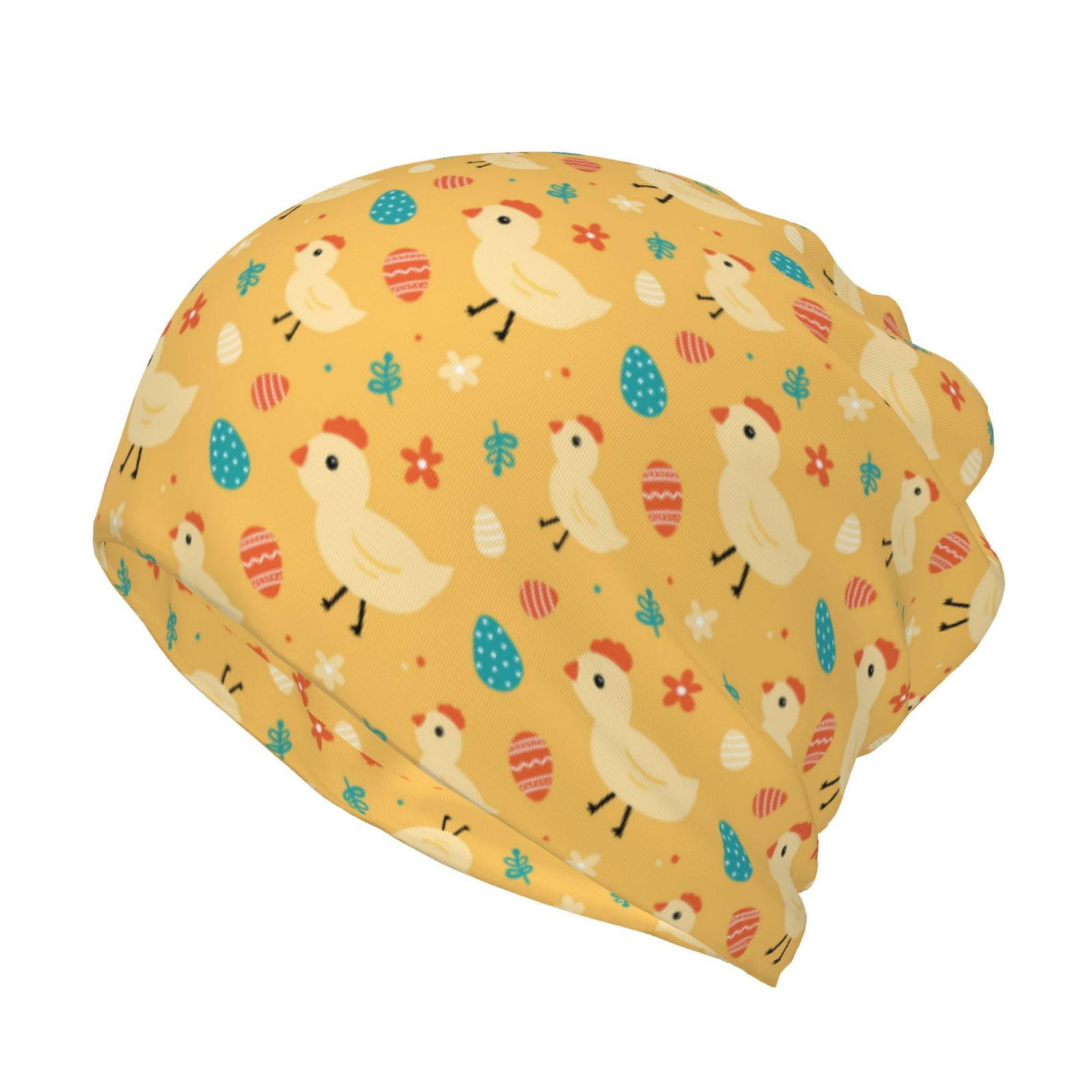 Pofeuu Flowe Chicken Print Multifunction Beanie Hat for Men Women ...