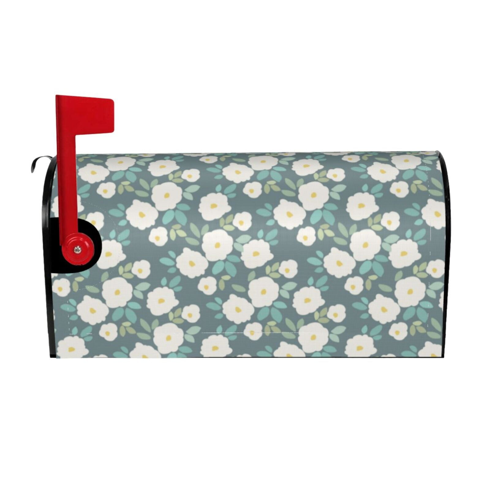 Pofeuu Flower Print Mailbox Covers Letterbox Cover Mailbox Wrap for ...