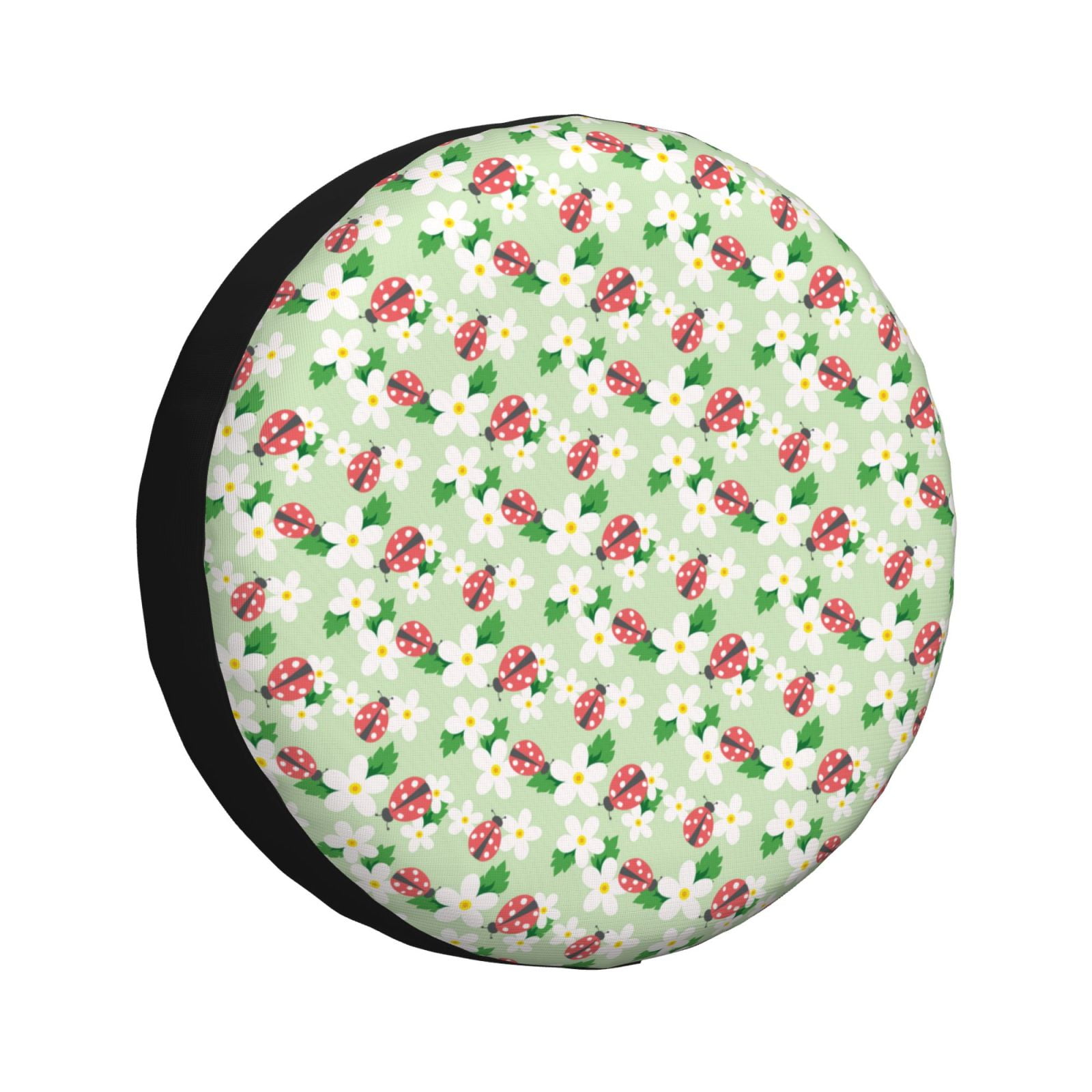 Pofeuu Flower With Ladybug Print Spare Tire Wheel Cover for Car Truck ...