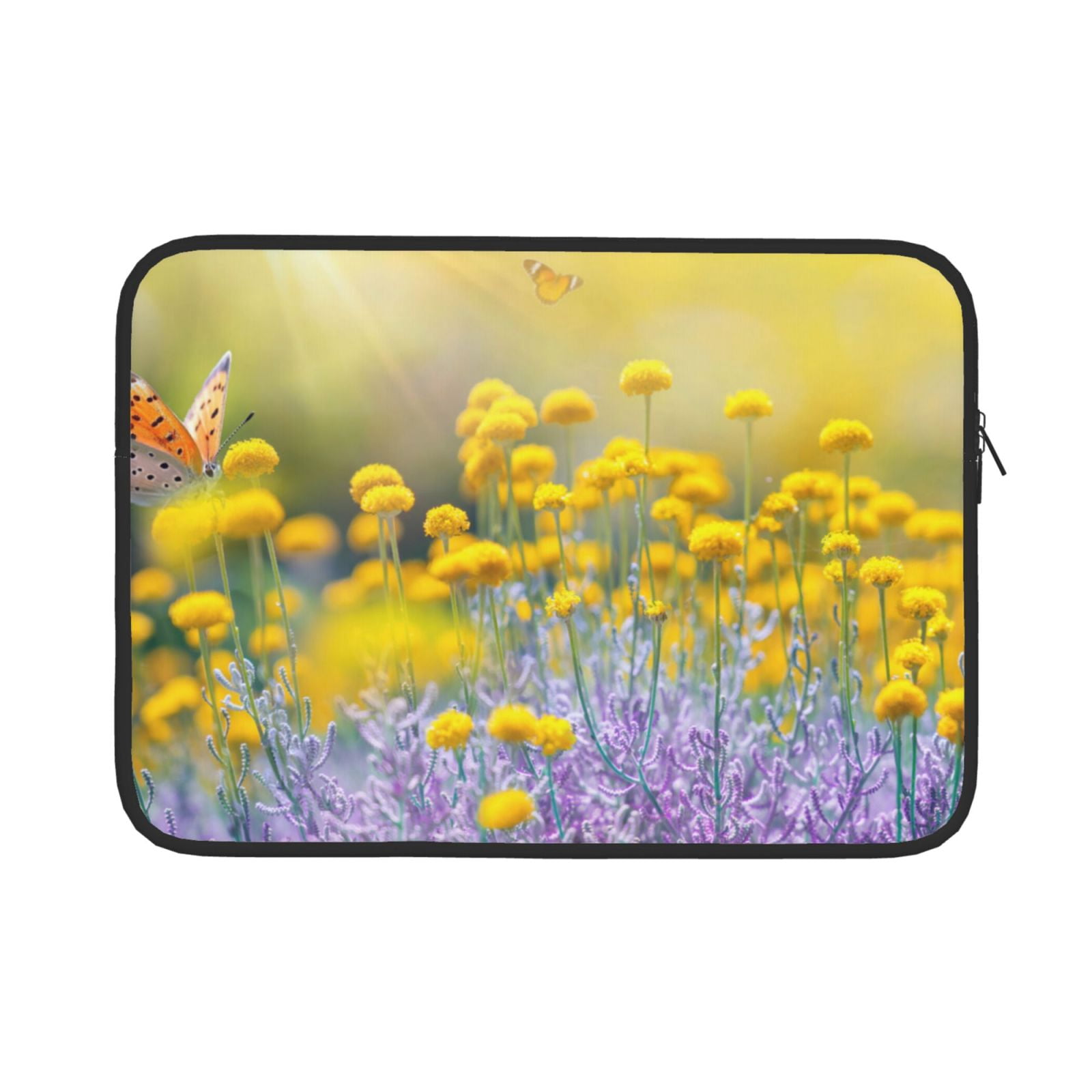 Pofeuu Flowers And Butterflies Print Laptop Carrying Case,13-15-Inch ...