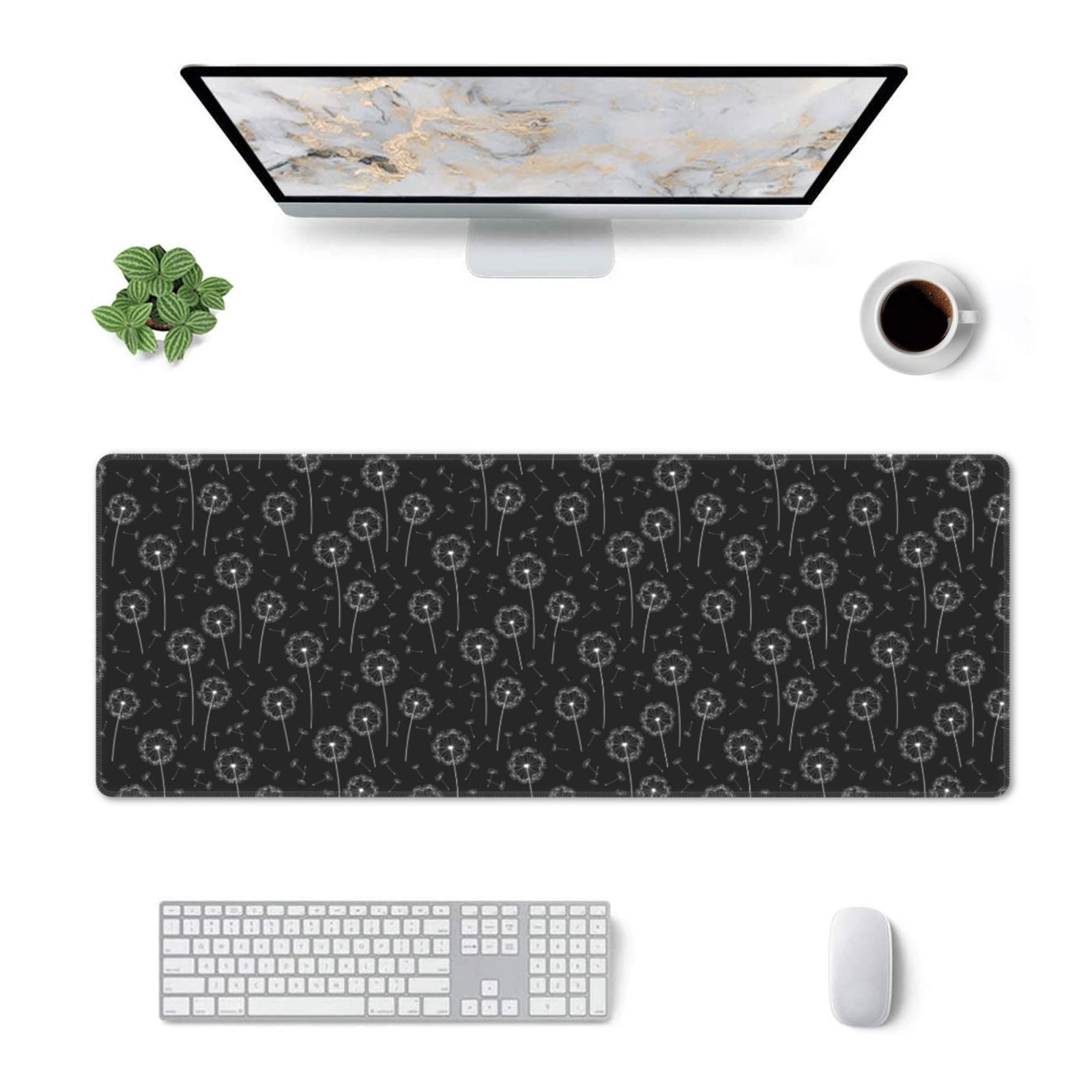 Pofeuu Flying Dandelion Print Desk Mat for Keyboard and Mouse，Computer ...