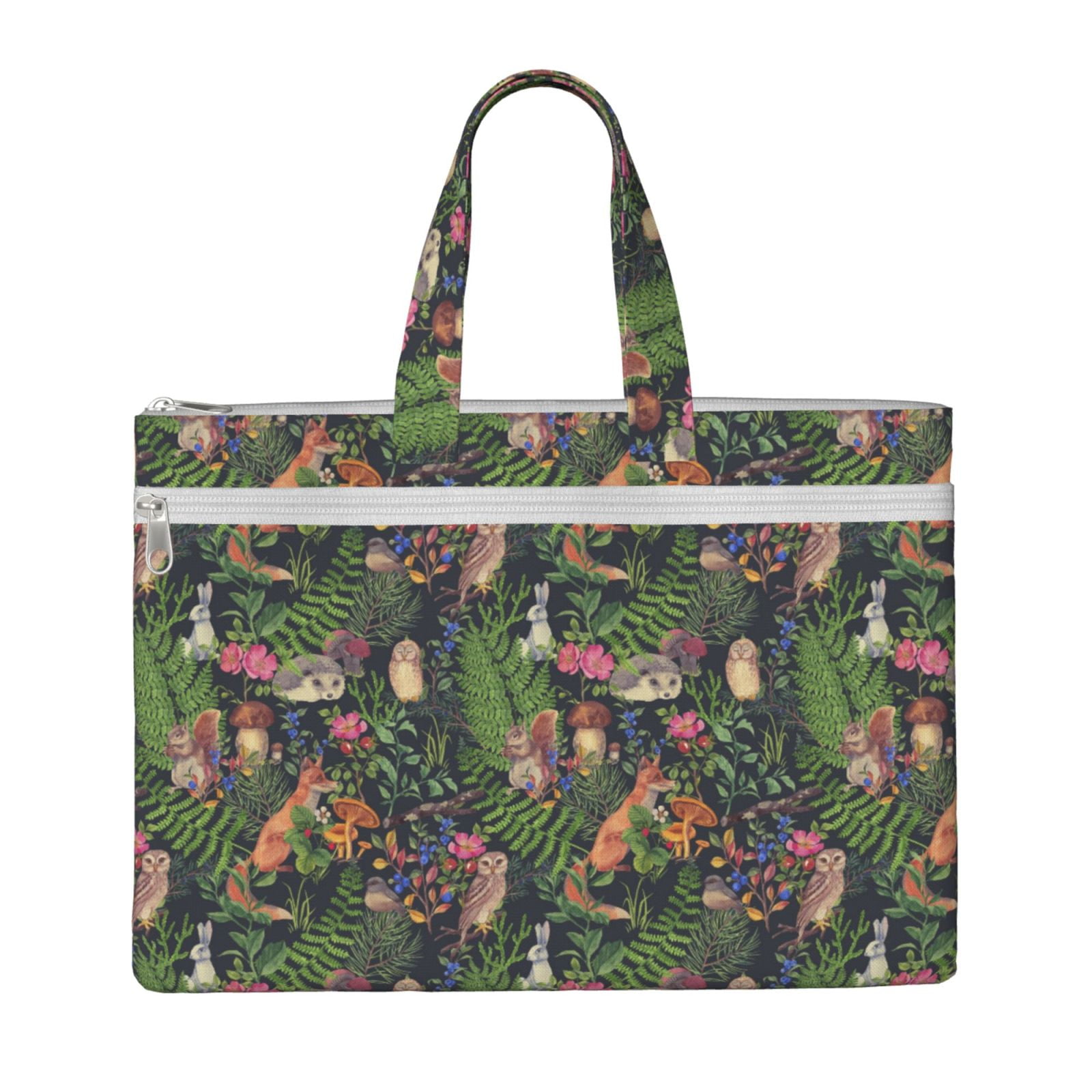 Pofeuu Forest Animals And Plants Print Laptop Bag Carrying - Computer ...