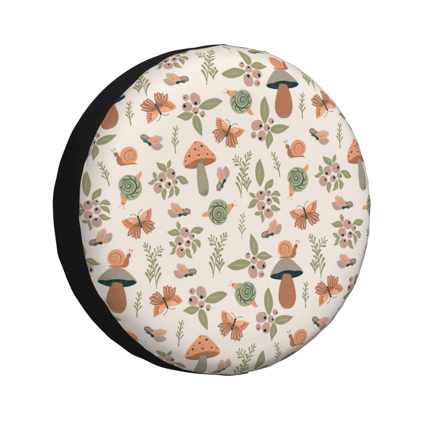 Pofeuu Forest Mushrooms Insects Print Spare Tire Wheel Cover for Car ...