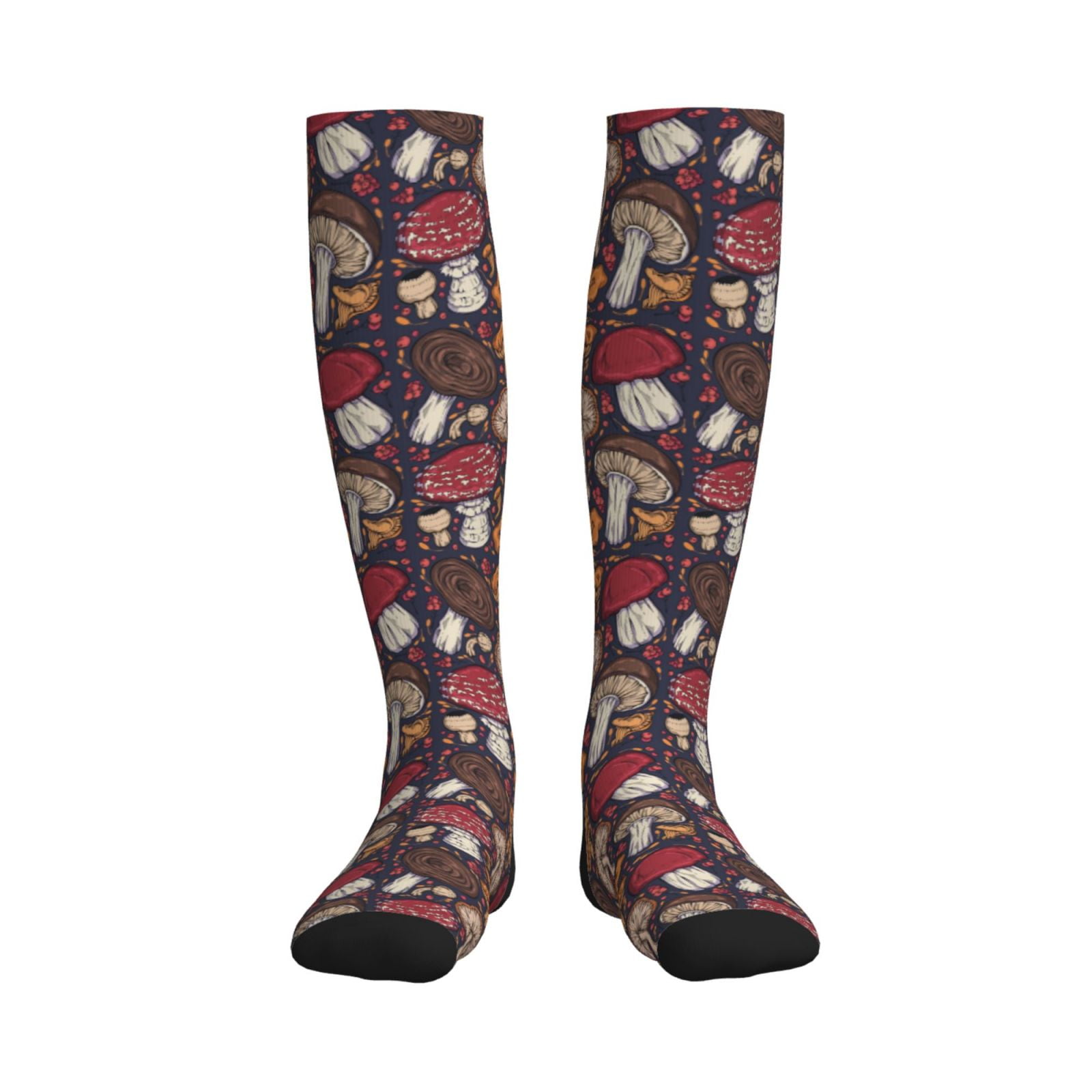 Pofeuu Forest Wild Mushroom Print Compression Socks for Women & Men ...
