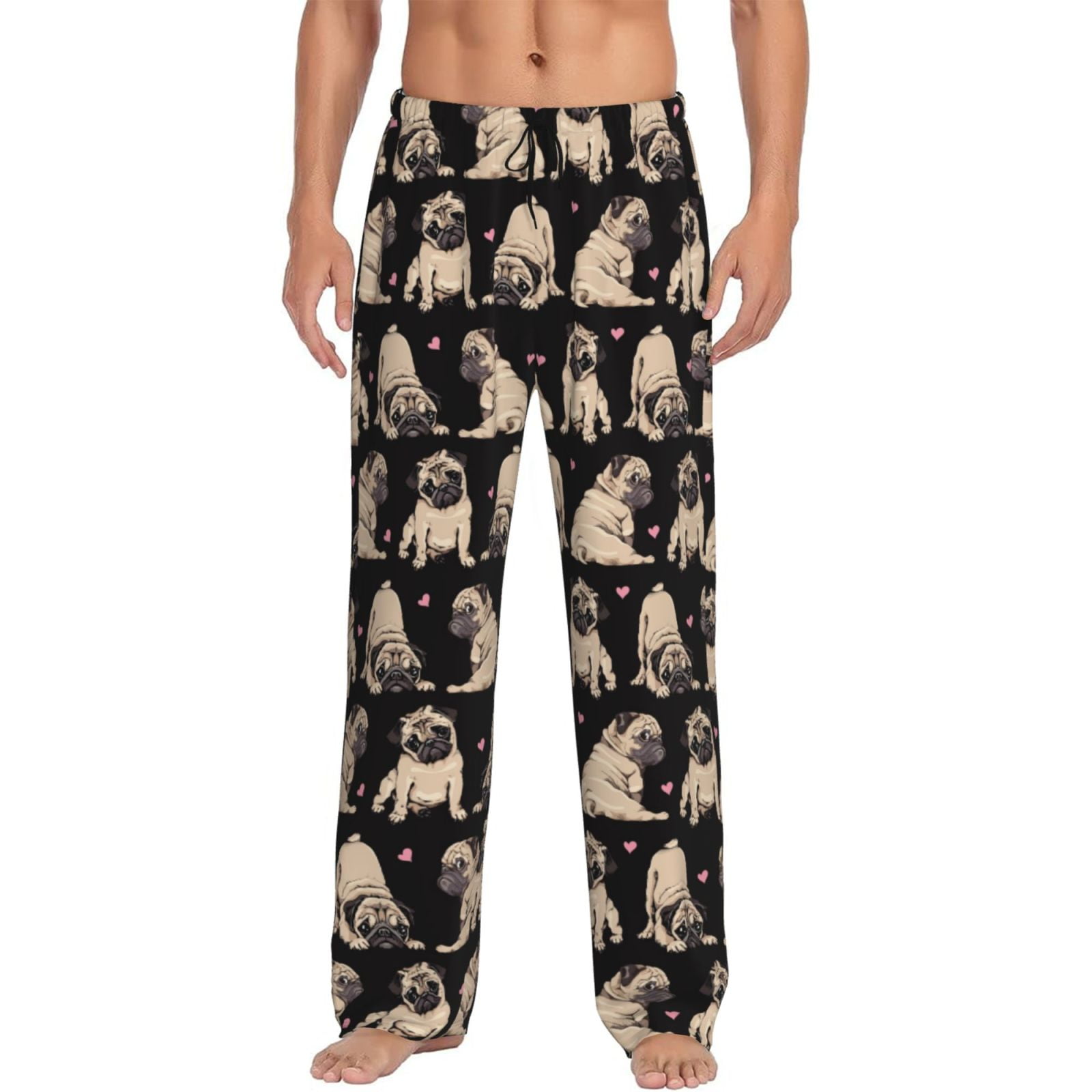 Pofeuu French Bulldog Print Men's Pajama Pants, Soft Lounge Pajama ...