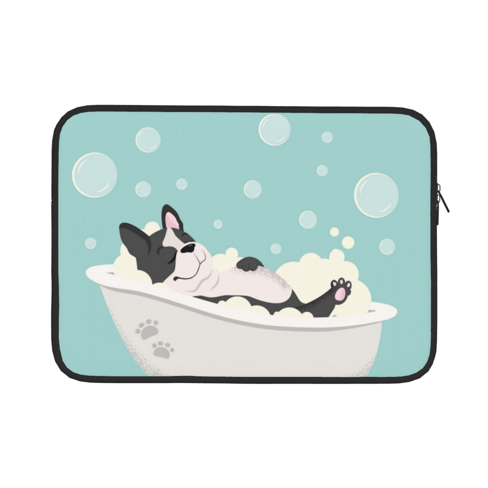 Pofeuu French Bulldog Taking a Bath Print Laptop Carrying Case,13-15 ...
