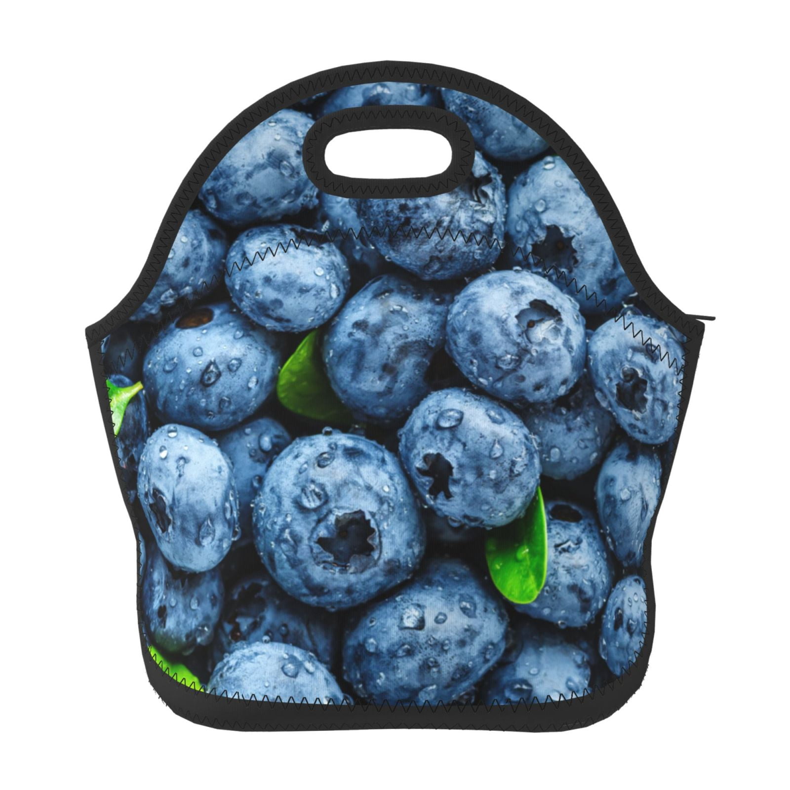 Pofeuu Fresh Blueberries Print Neoprene Lunch box Insulated Soft Bag ...