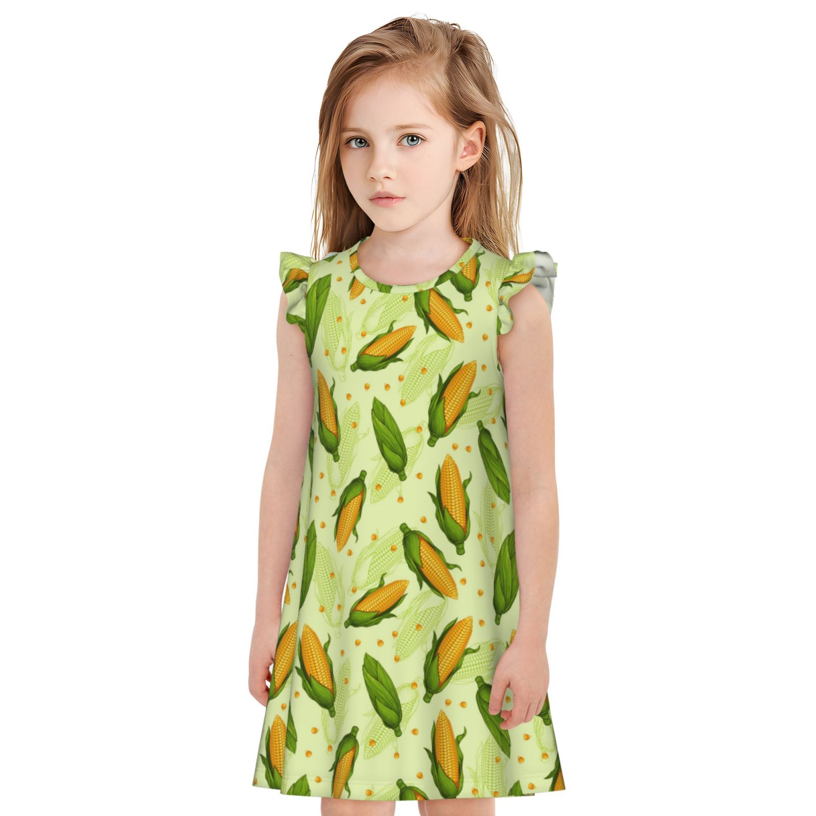 Pofeuu Fresh Corn Print Girls Nightgowns, Nightgown Princess Pajama ...