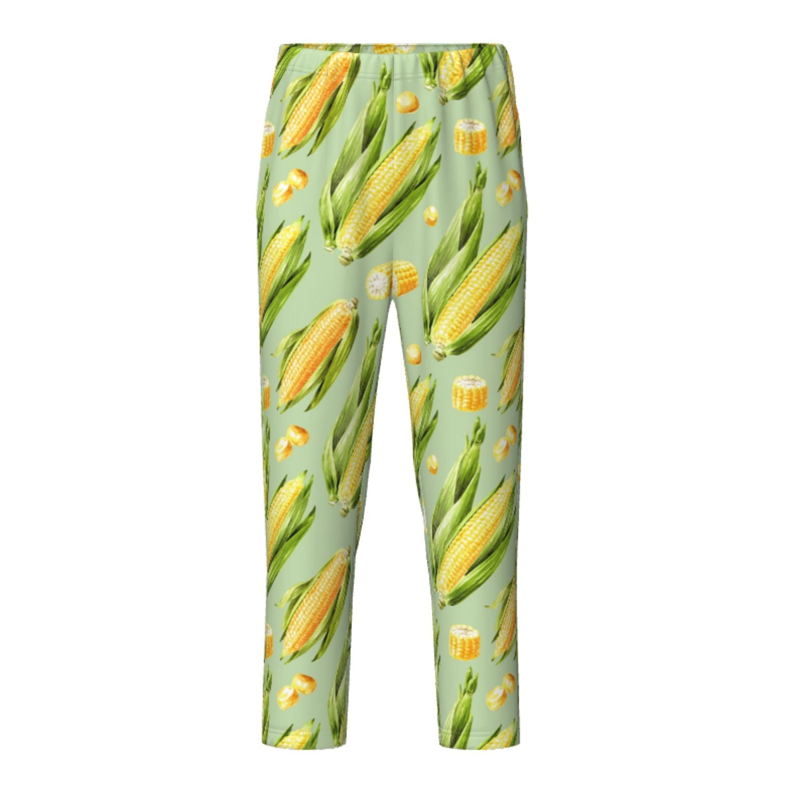 Pofeuu Fresh Sweet Corn Print Teenagers' Pajama Pants, Soft Lounge ...