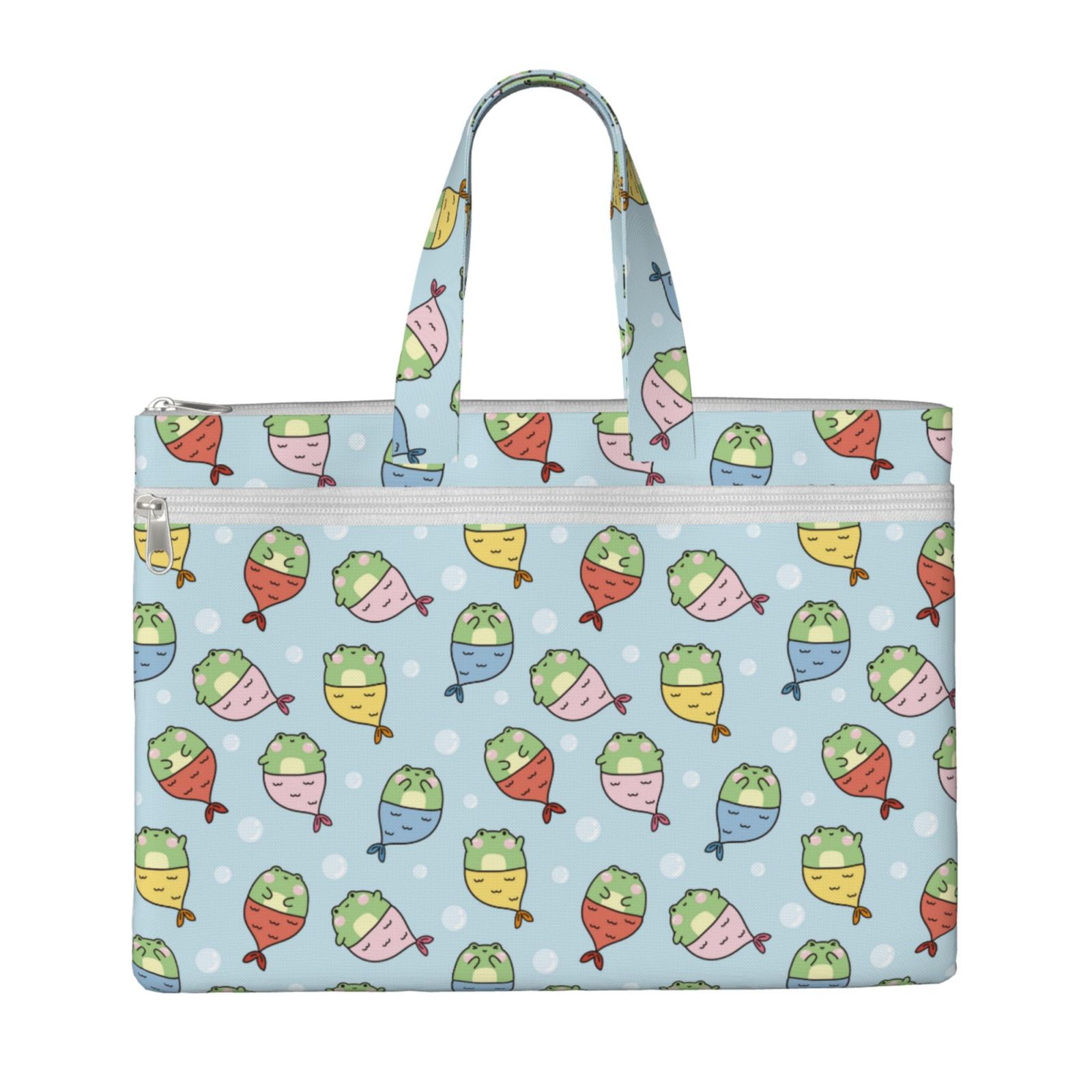 Pofeuu Frog In Mermaid Print Laptop Bag Carrying - Computer Bag Laptop ...