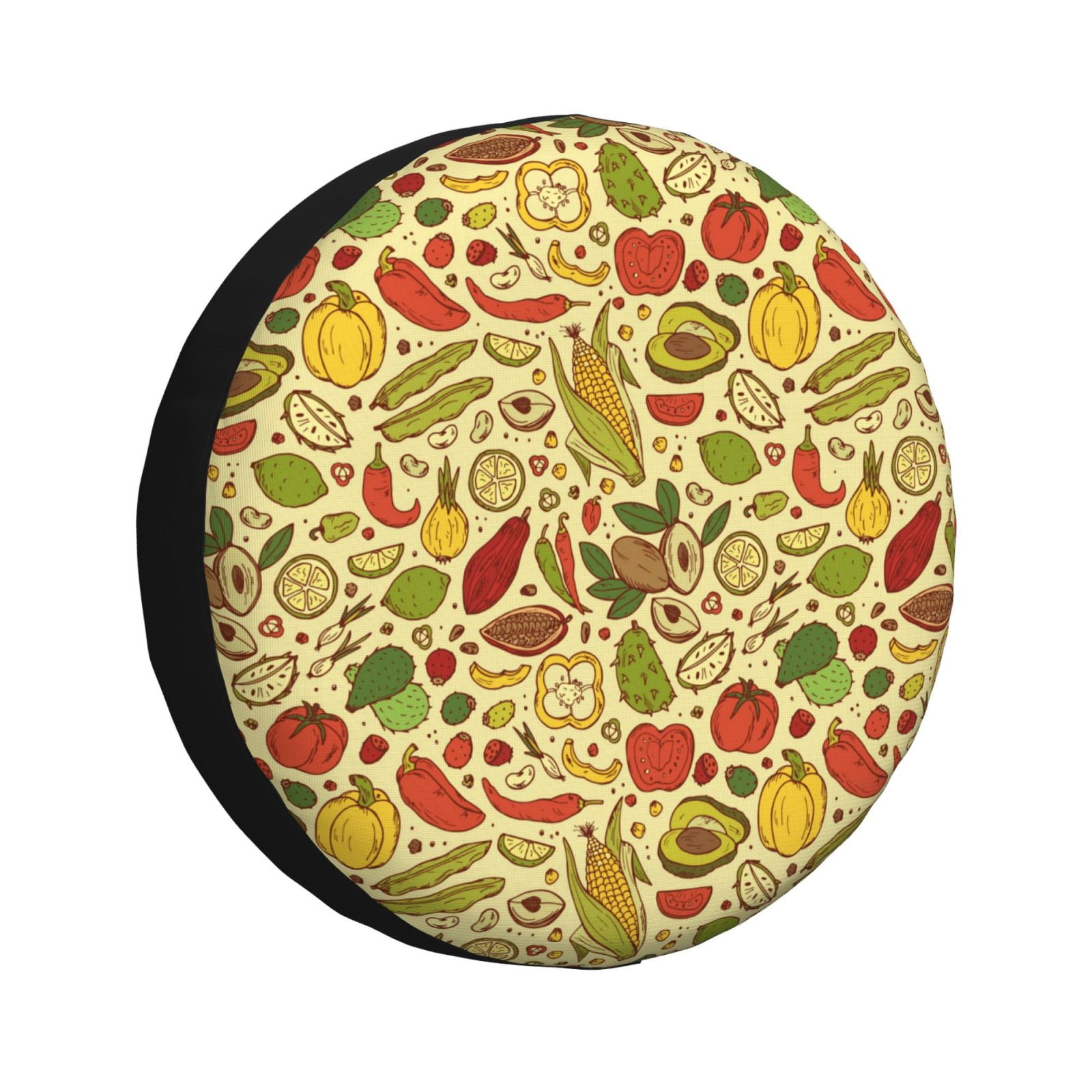 Pofeuu Fruits And Vegetables Print Spare Tire Wheel Cover for Car Truck ...