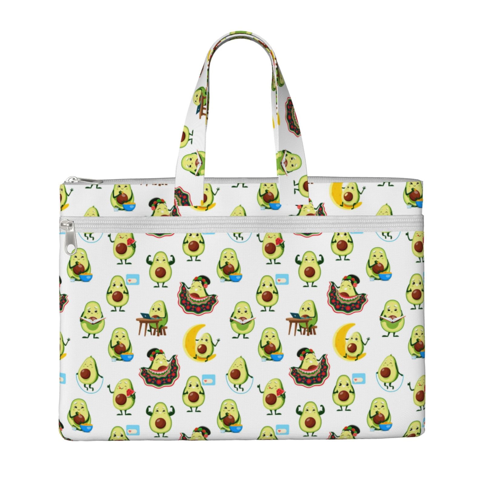 Pofeuu Funny Avocado In Mexican Clothes Print Laptop Bag Carrying ...