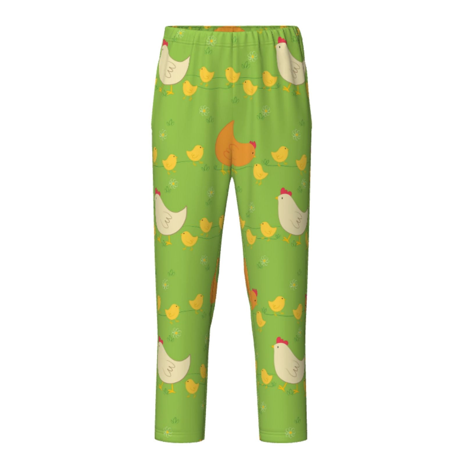 Pofeuu Funny Chicken Print Teenagers' Pajama Pants, Soft Lounge Pajama ...