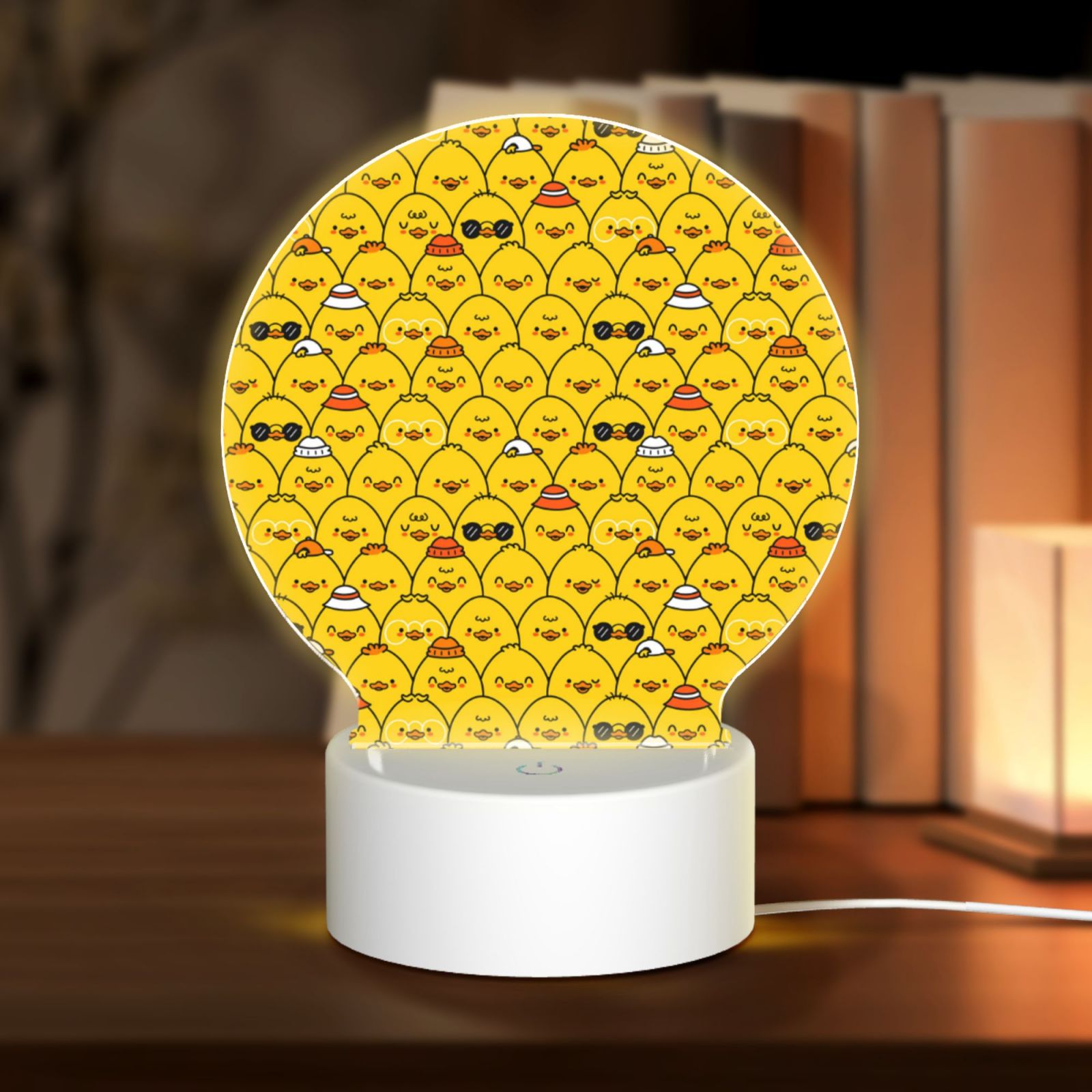 Pofeuu Funny Ducks Print LED Christmas Night Light Lamp Base Gift DIY ...