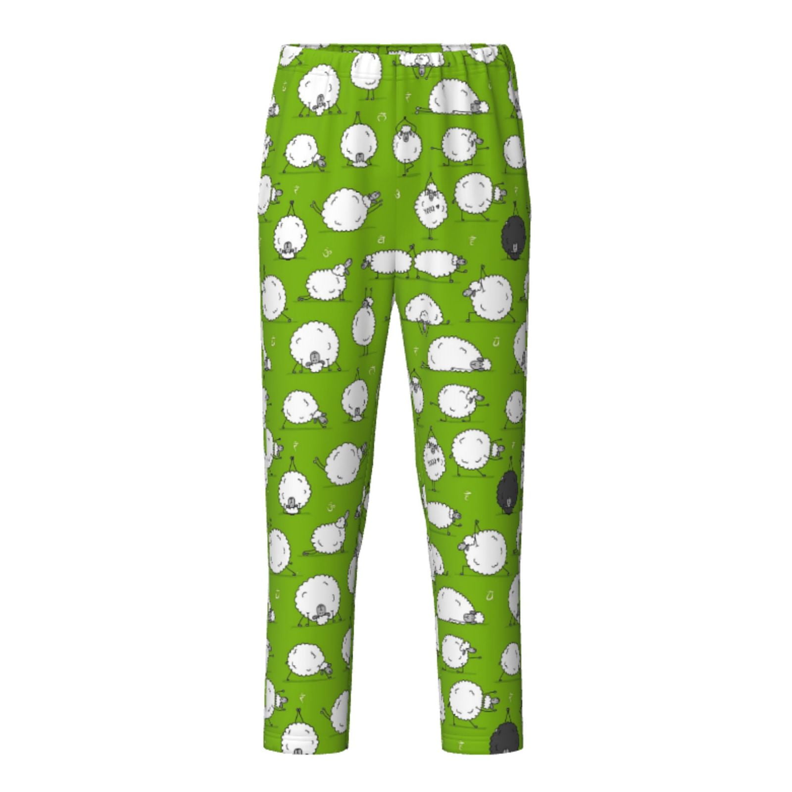 Pofeuu Funny Sheep Doing Yoga Print Teenagers' Pajama Pants, Soft ...