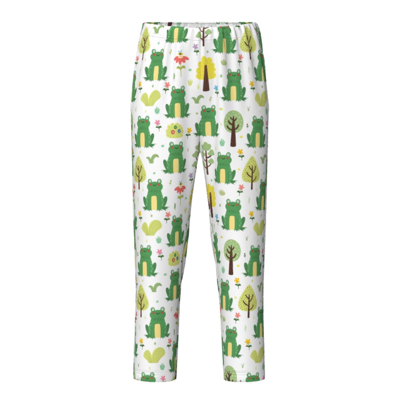 Pofeuu Funny Toad Print Teenagers' Pajama Pants, Soft Lounge Pajama ...