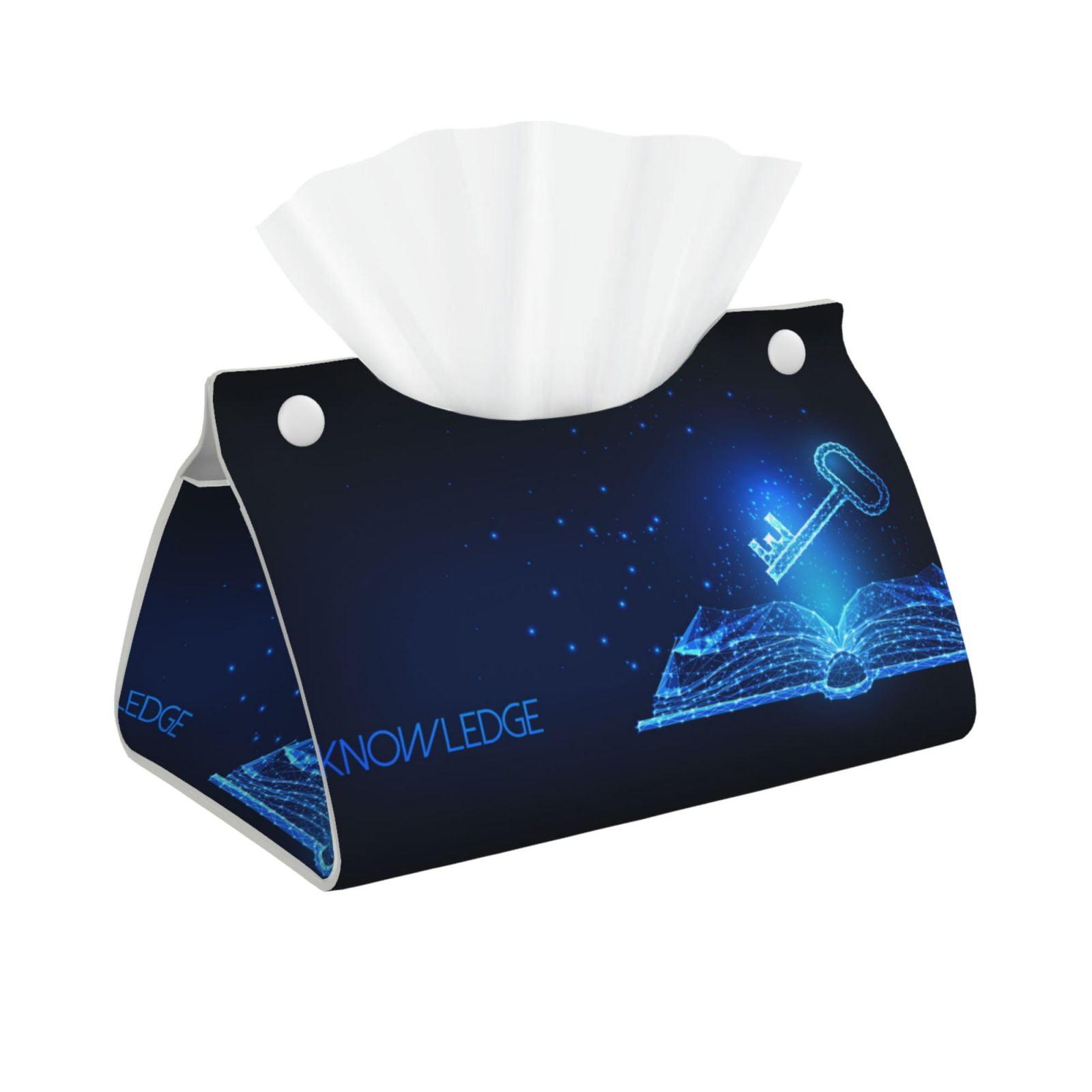 Pofeuu Futuristic Book Knowledge Print Tissue Box Cover, Modern ...