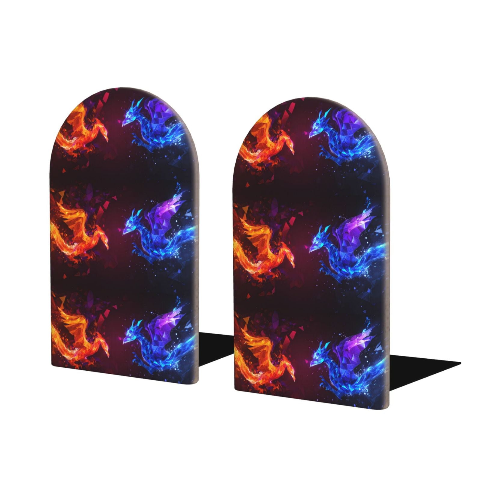 Pofeuu Futuristic Red And Blue Bird Print Large Bookend Hold Heavy ...