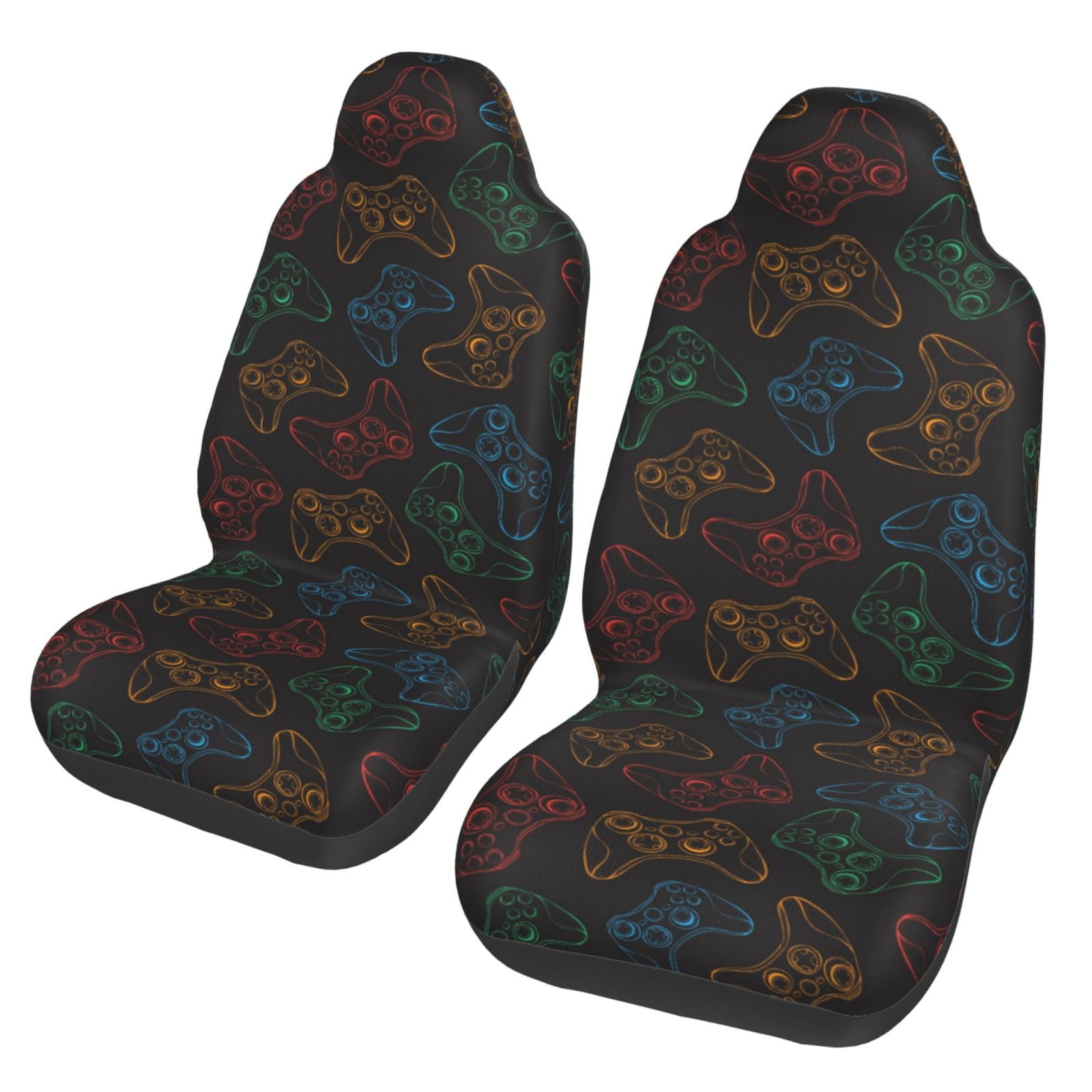 Pofeuu Gamepad Joystick Game Print Automotive Car Seat Covers Flat ...