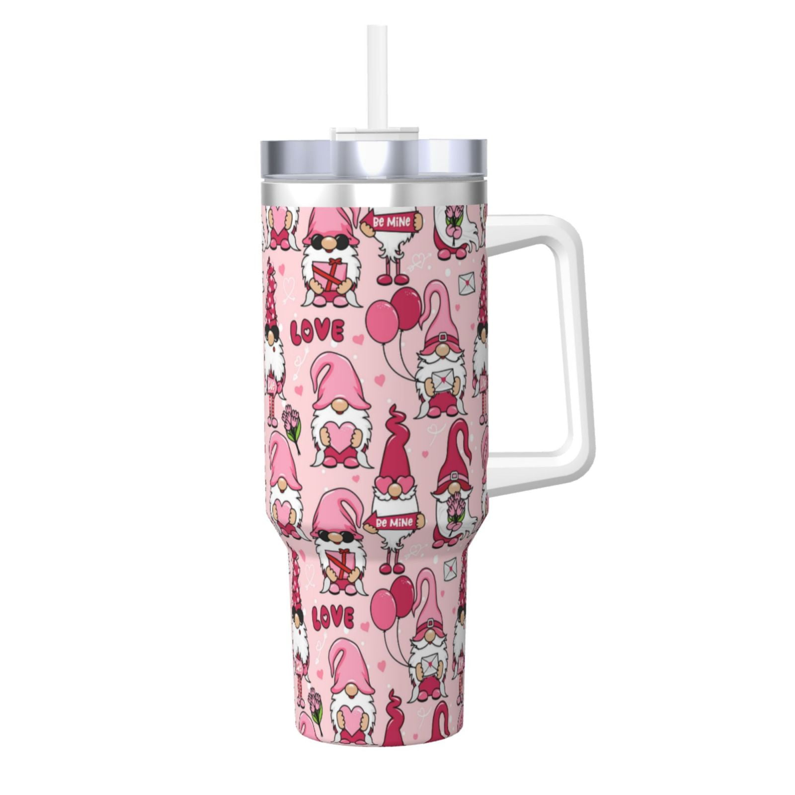 Pofeuu Garden Gnomes Print 40oz Ice Bully With Handle And Straw ...