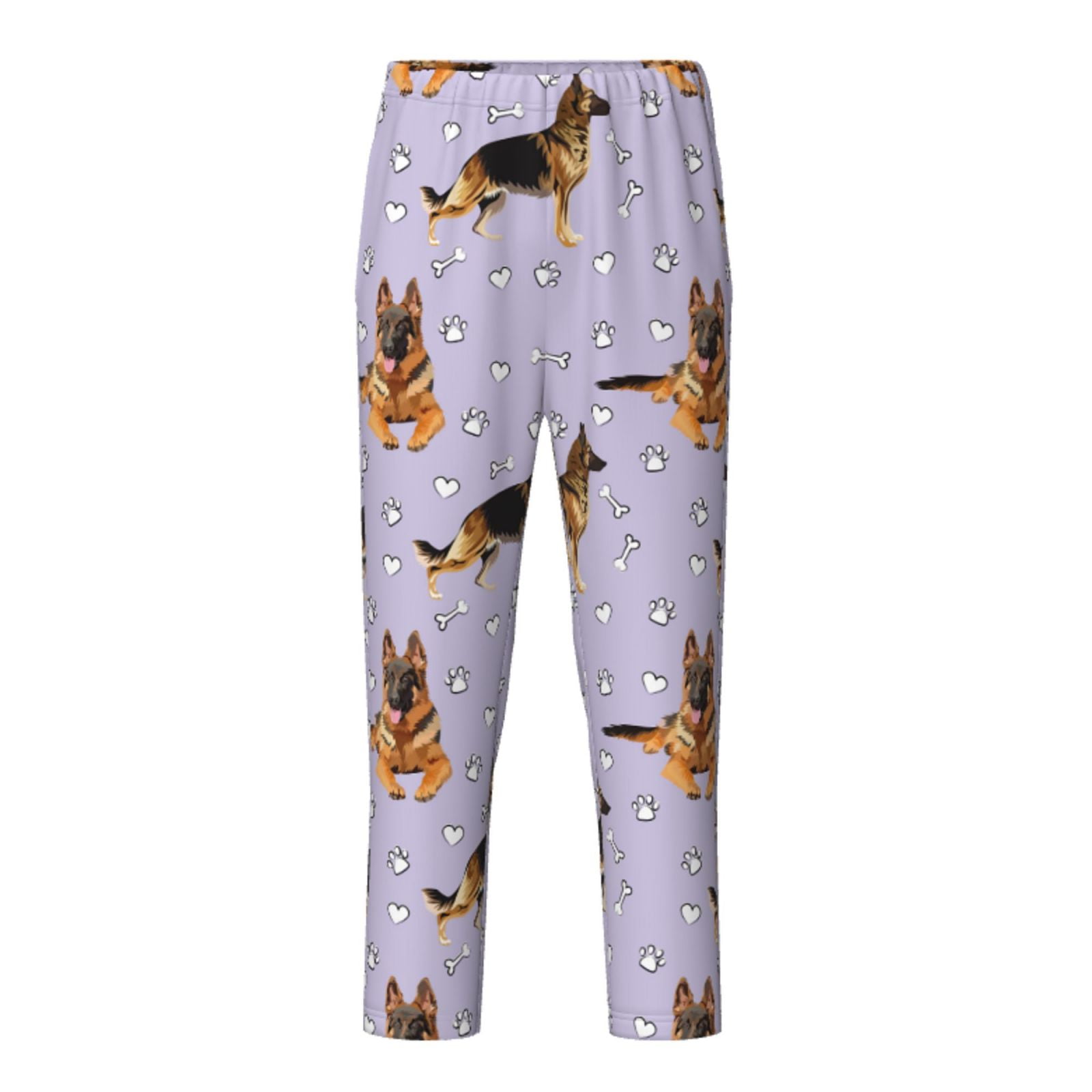 Pofeuu German Shepherd Dog Print Teenagers' Pajama Pants, Soft Lounge ...