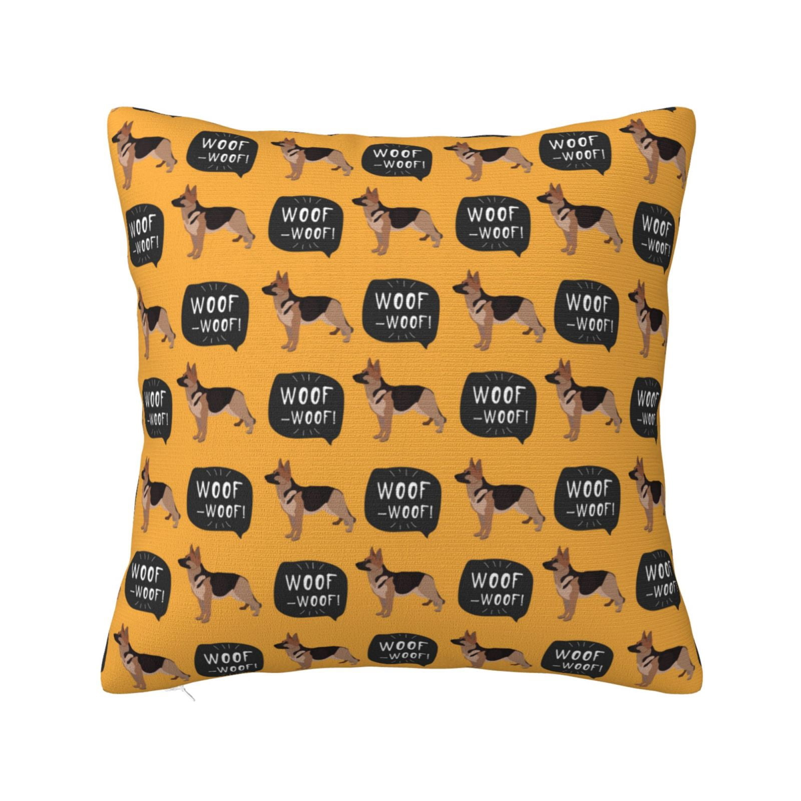 Pofeuu German Shepherd Woof Print Double-sided plush pillowcase Square ...