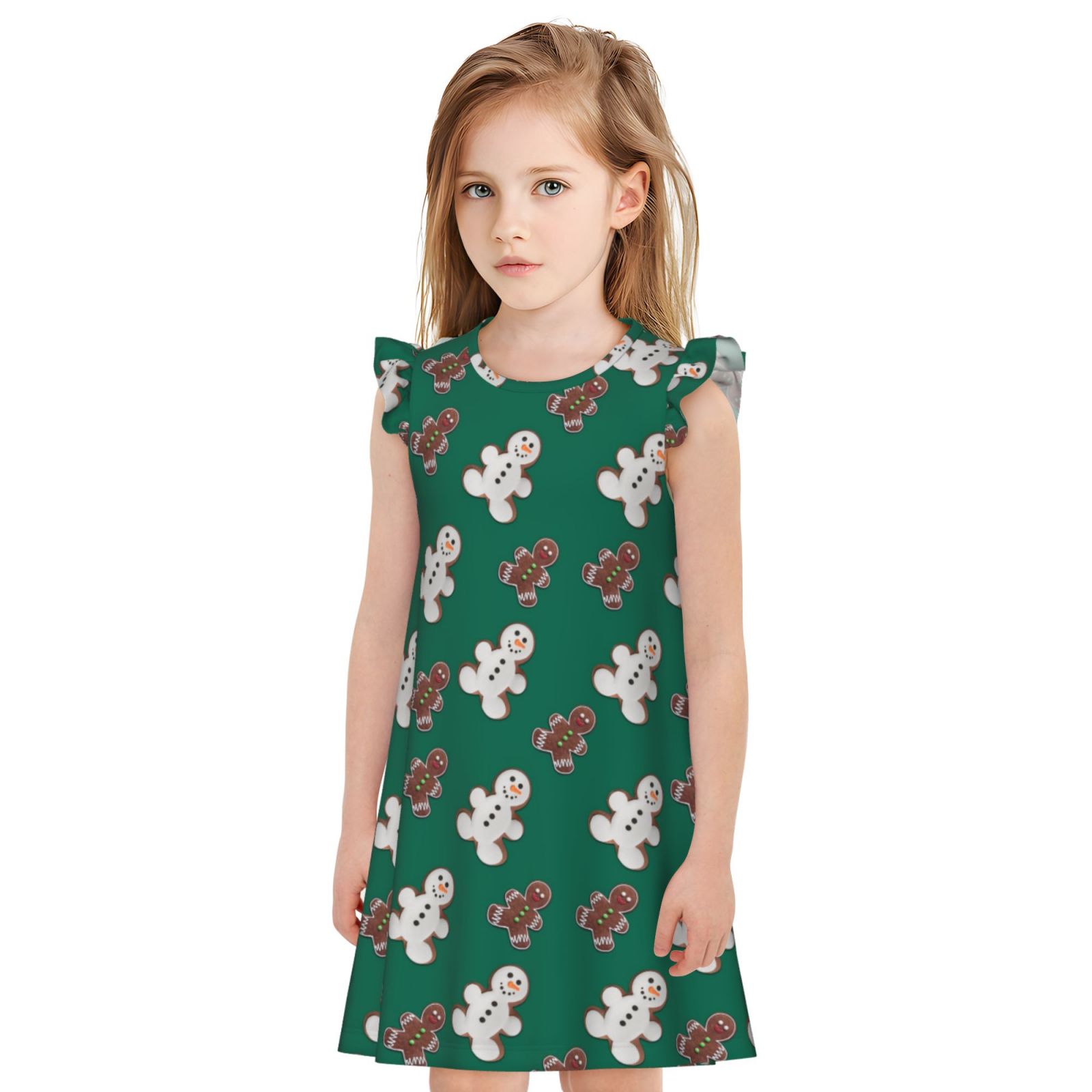 Pofeuu Gingerbread Snowman Cookies Print Girls Nightgowns, Nightgown ...