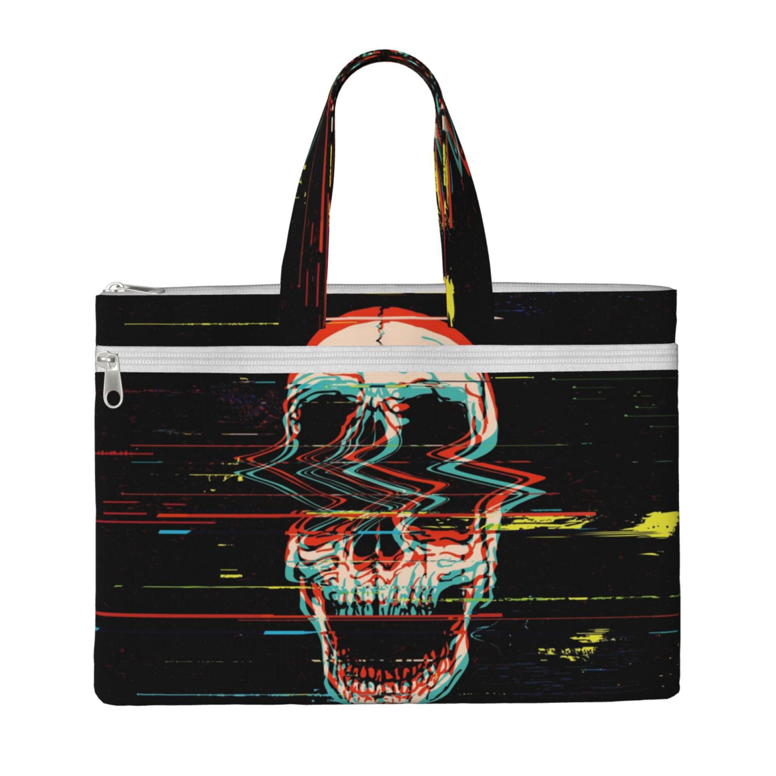 Pofeuu Glitch Screaming Skull Print Laptop Bag Carrying - Computer Bag ...