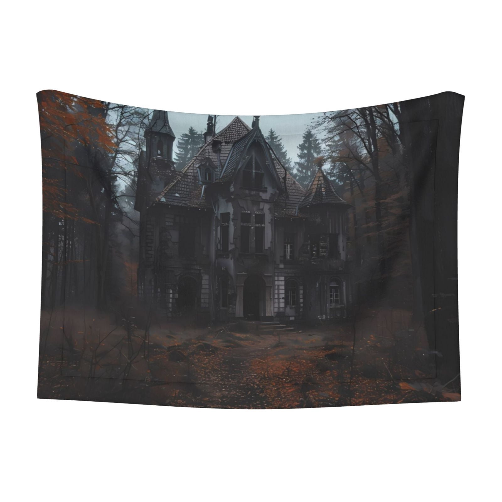 Pofeuu Gloomy Mansion Forest Scene Print Puppy Blanket,Dog Blankets,Pet ...