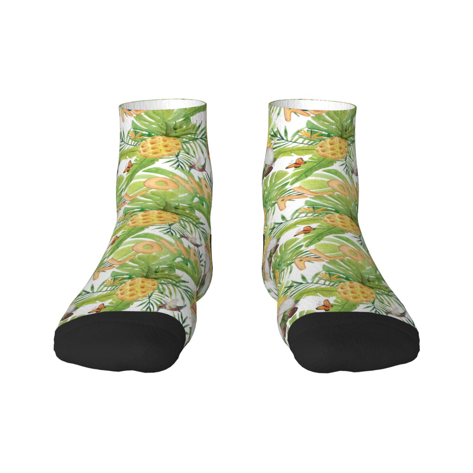 Pofeuu Gnome and Pineapple Print 30cm Socks, Adult Running Hiking Socks ...