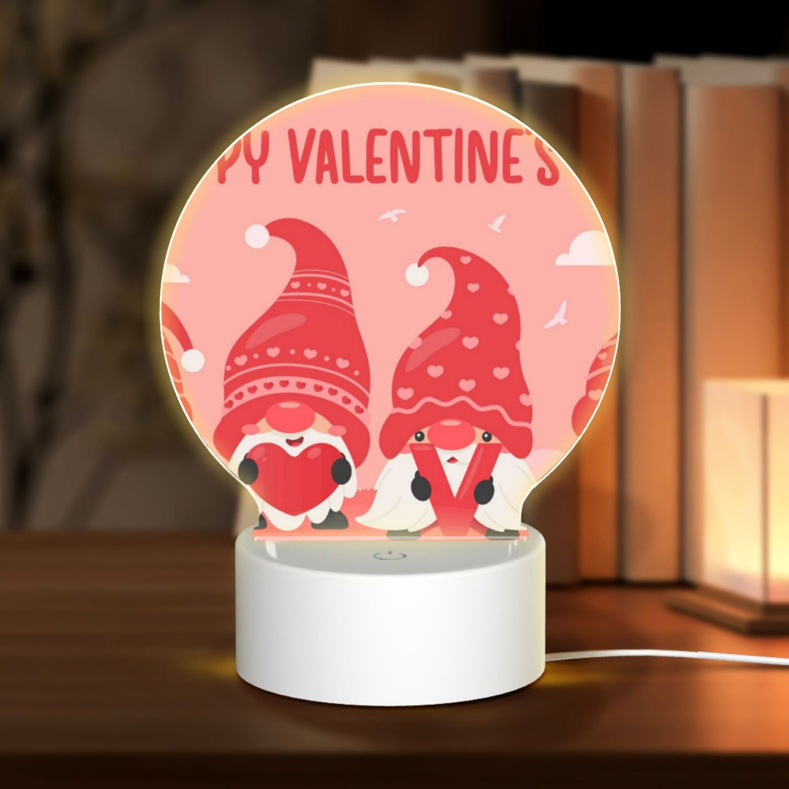 Pofeuu Gnomes Hold The Letters LOVE Print LED Christmas Night Light ...