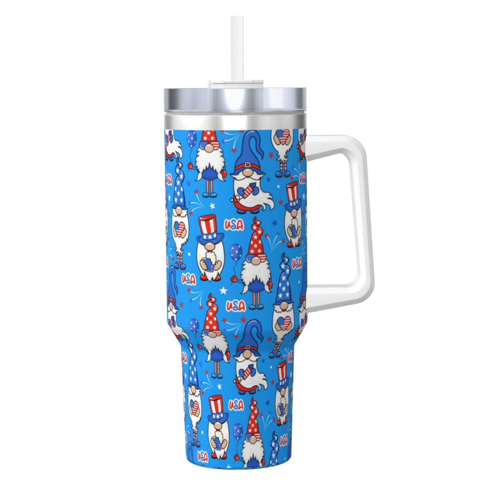 Pofeuu Gnomes in USA Print 40oz Ice Bully With Handle And Straw ...
