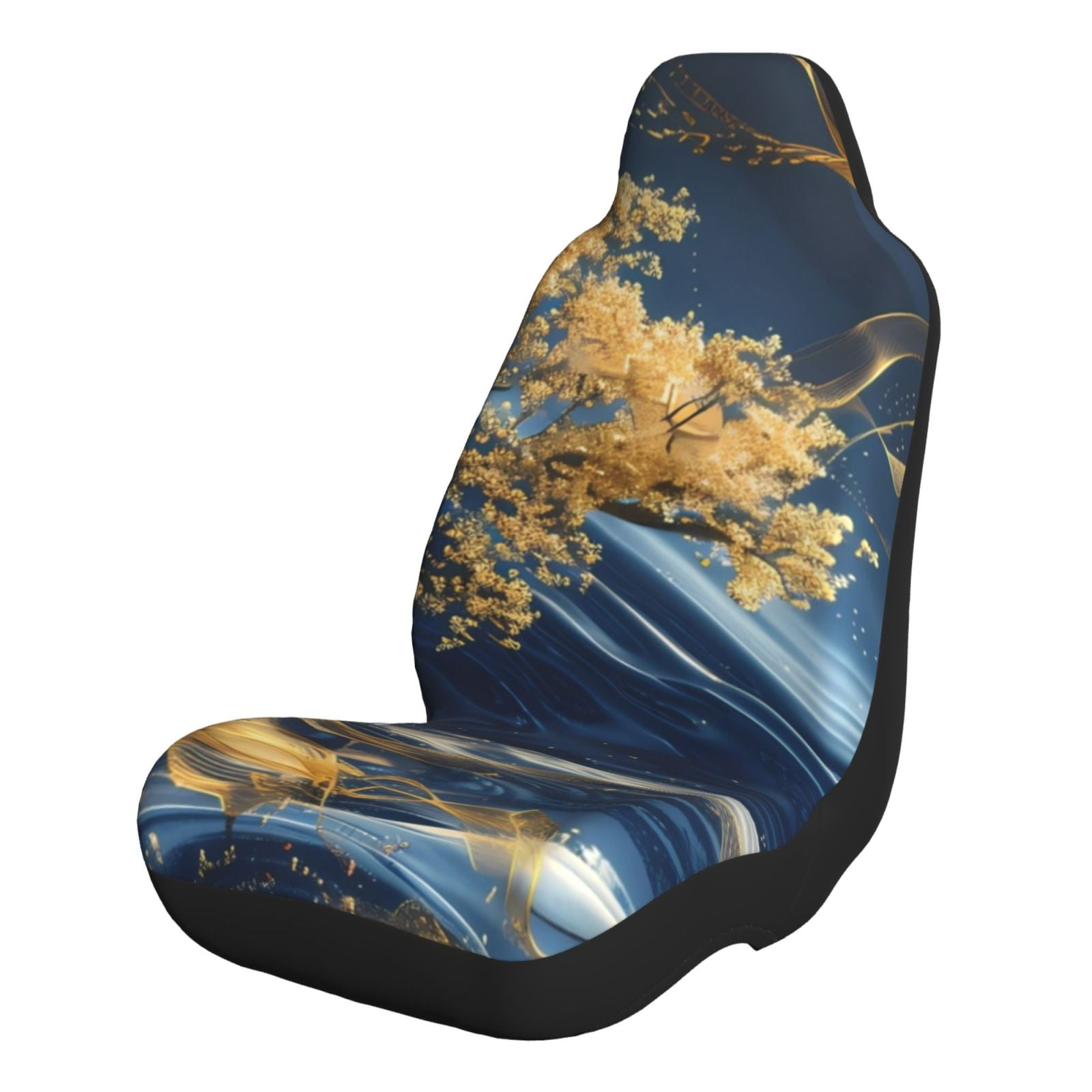 Pofeuu Golden Fantasy Landscape Print Automotive Car Seat Covers Flat ...