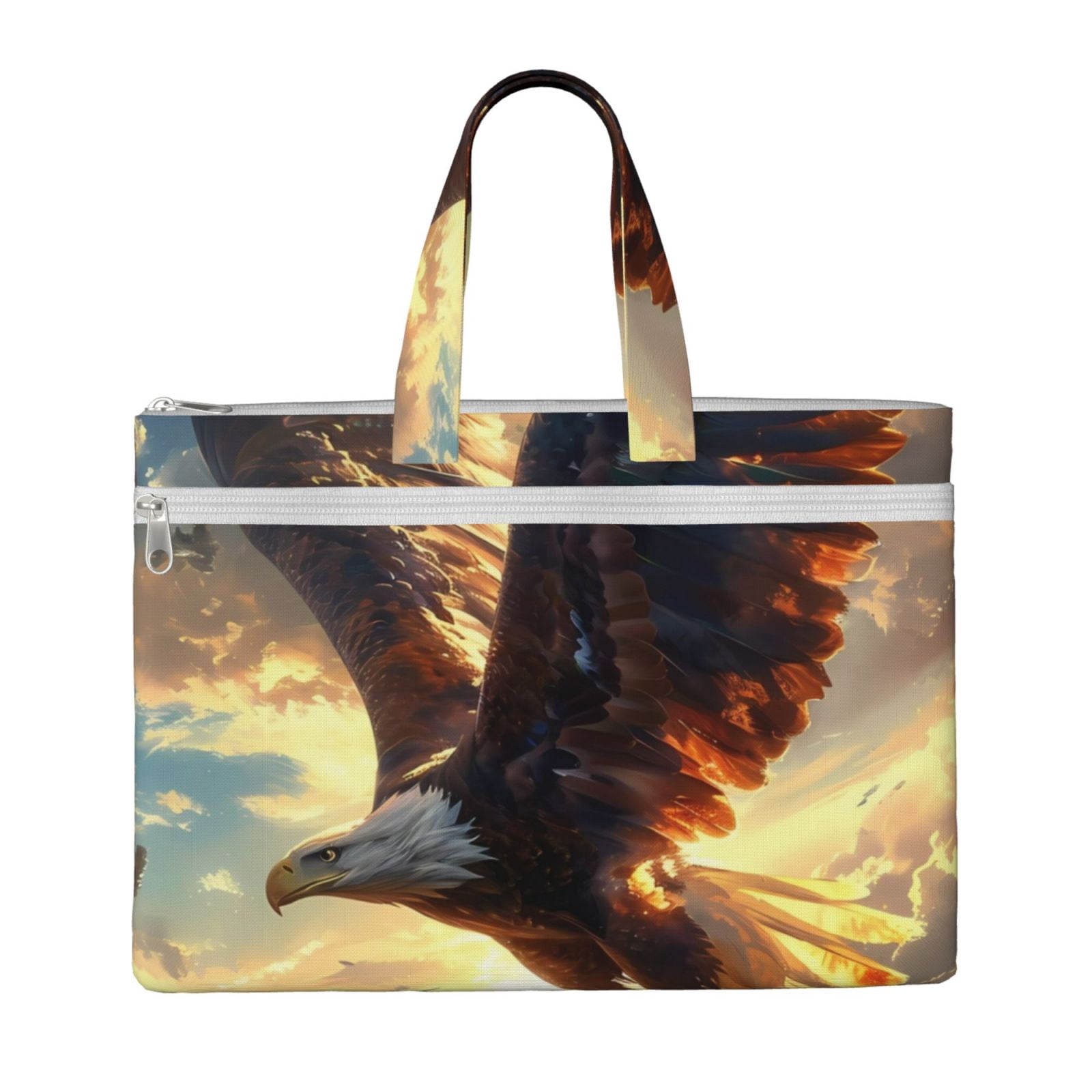 Pofeuu Golden Sky Bald Eagle Print Laptop Bag Carrying - Computer Bag ...