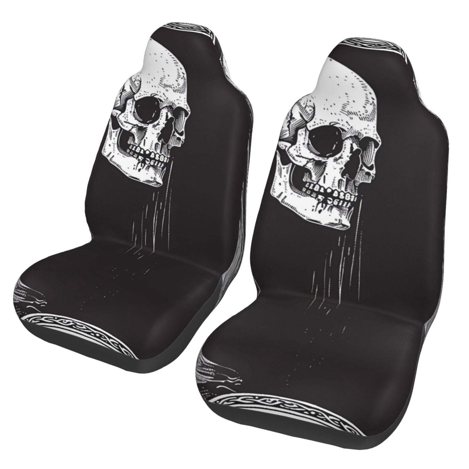 Pofeuu Gothic Skull Drape Print Automotive Car Seat Covers Flat Cloth ...