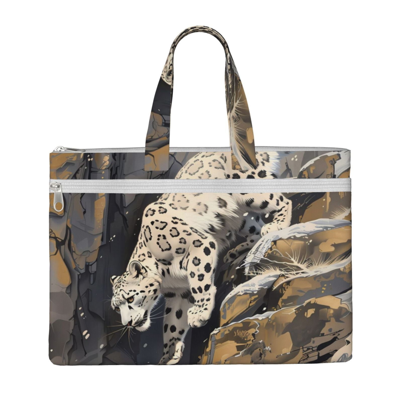 Pofeuu Graceful Snow Leopard Print Laptop Bag Carrying - Computer Bag ...