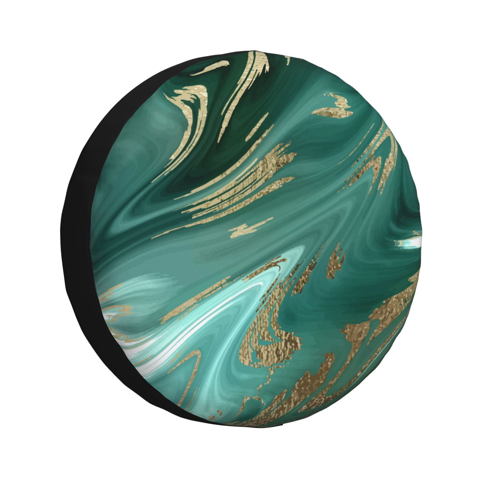 Pofeuu Green And Gold Marble Print Spare Tire Wheel Cover for Car Truck ...