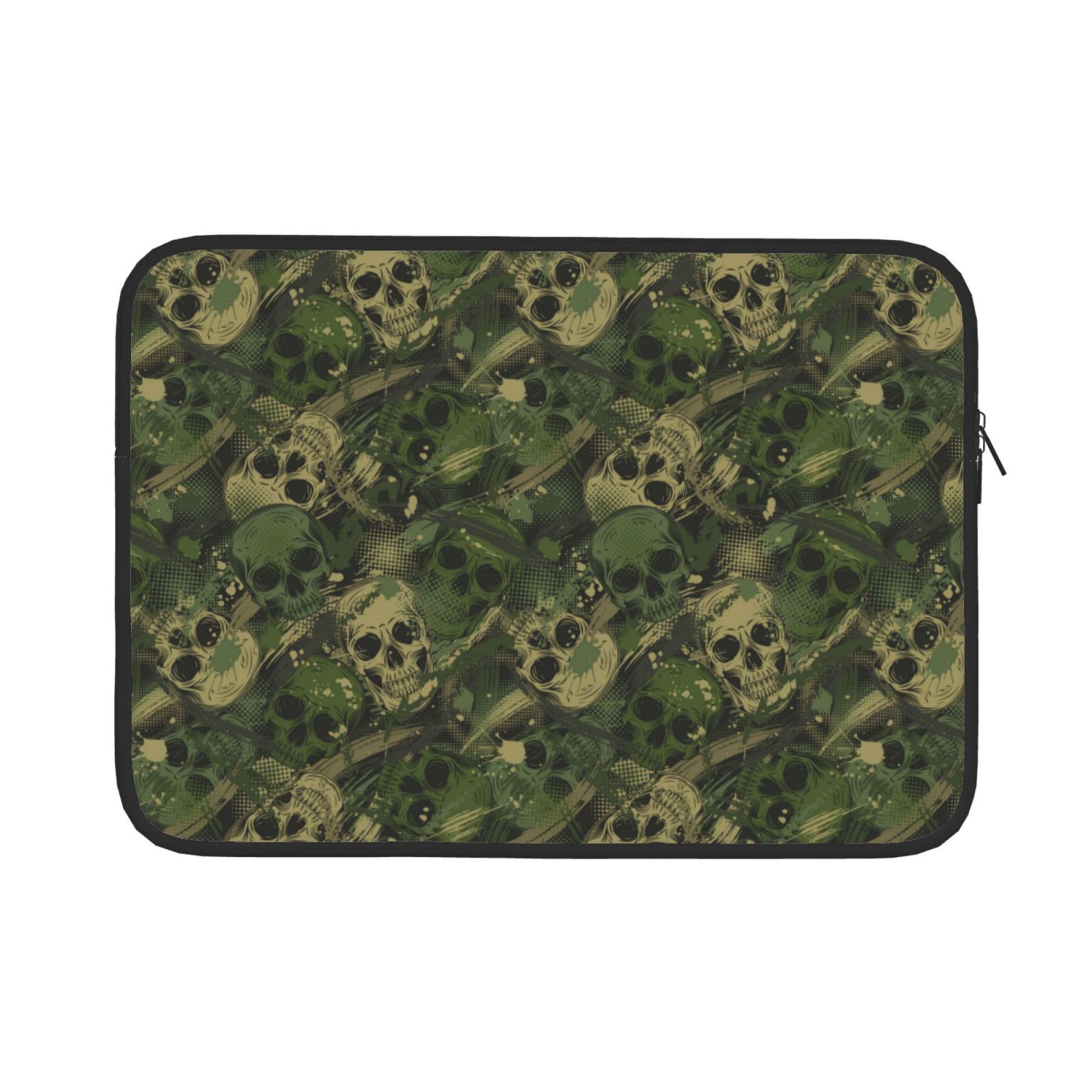 Pofeuu Green Camouflage Skull Print Laptop Carrying Case,13-15-Inch ...