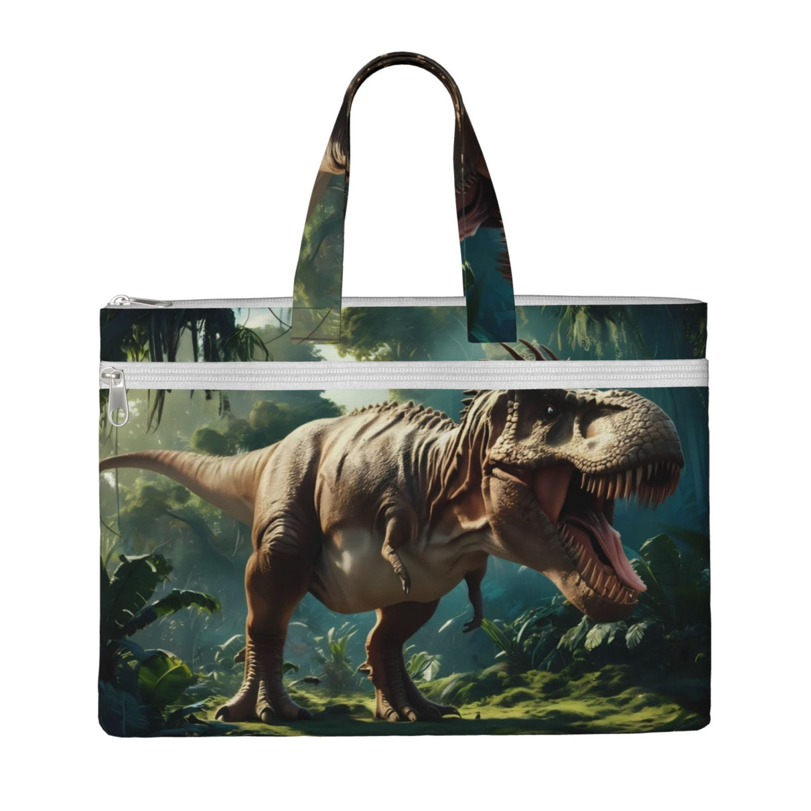 Pofeuu Green Forest Dinosaur Print Laptop Bag Carrying - Computer Bag ...